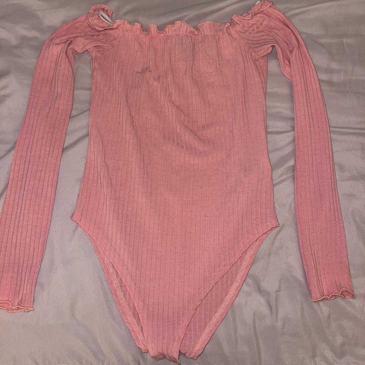Ribbed Pink Body Suit 💕 Size Uk 8 Worn A Couple Of Depop