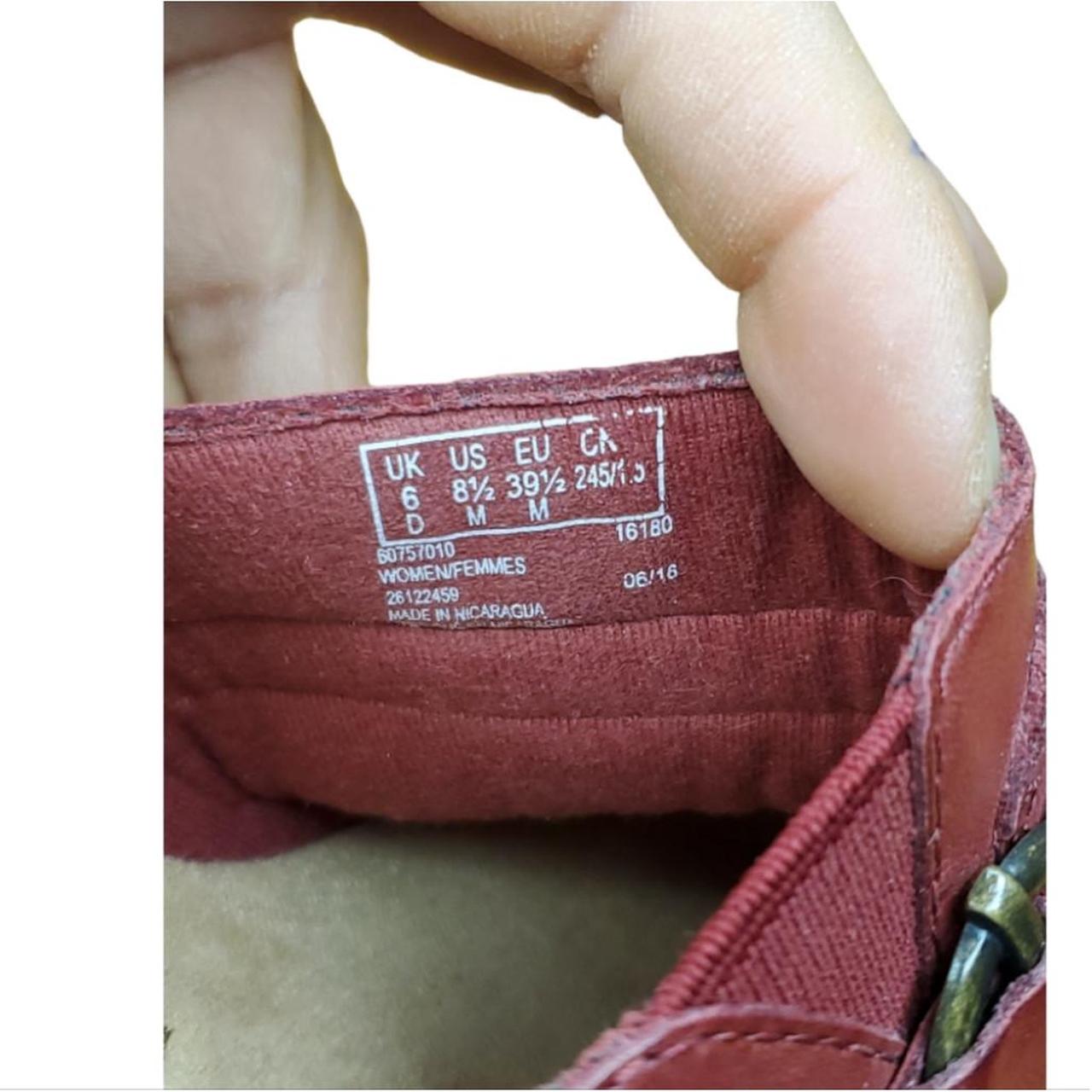 CLARKS Collection Burgundy Leather Mules Size 8.5... - Depop