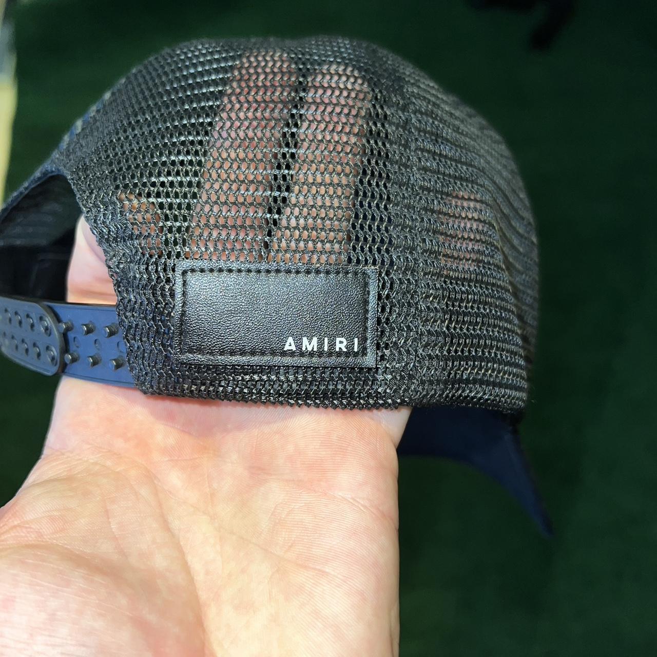 🧵🔥 AMIRI PAINT DRIP EMBROIDERED LOGO TRUCKER HAT 🔥🧵... - Depop