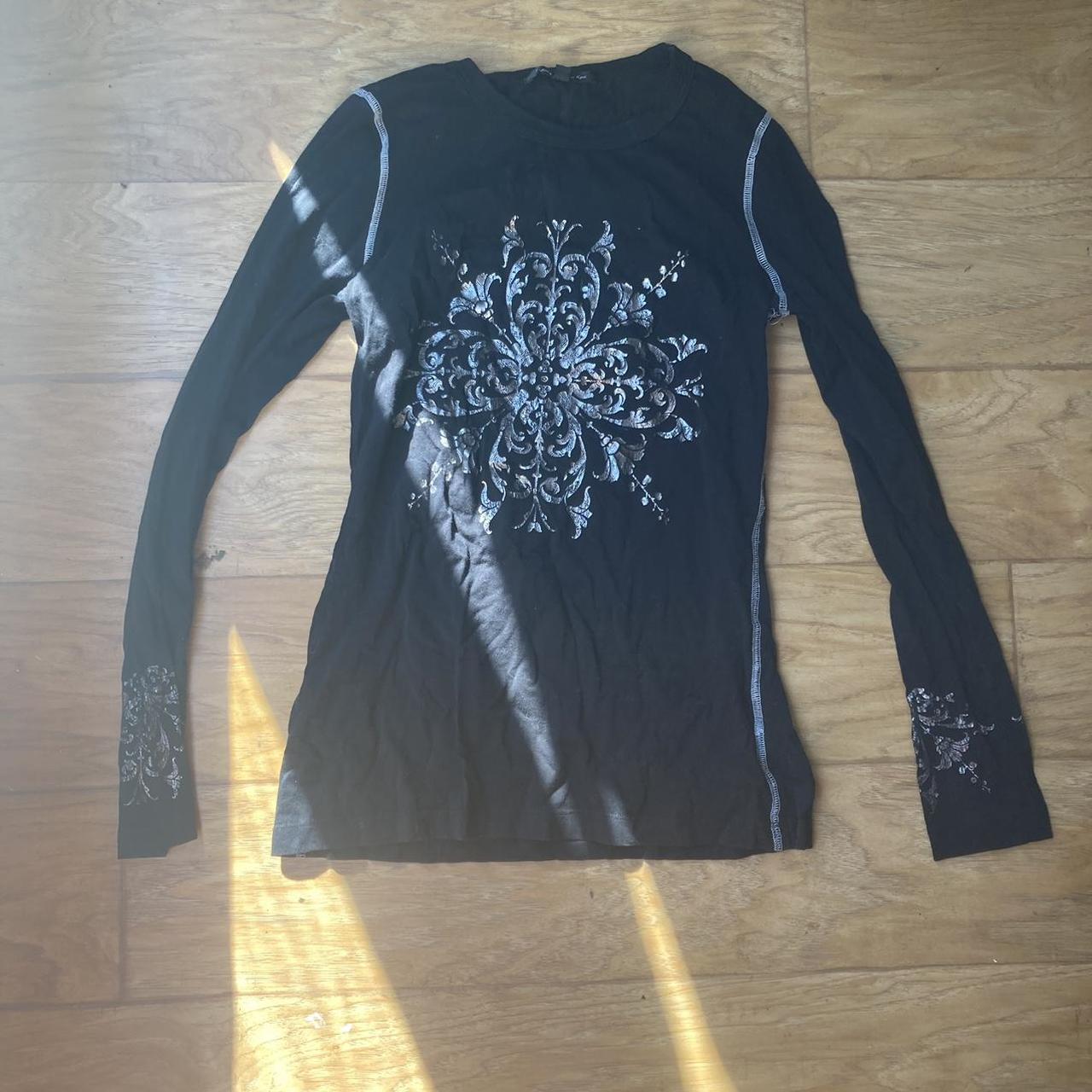Alt black tight long sleeve shirt #alt #emo #trendy... - Depop