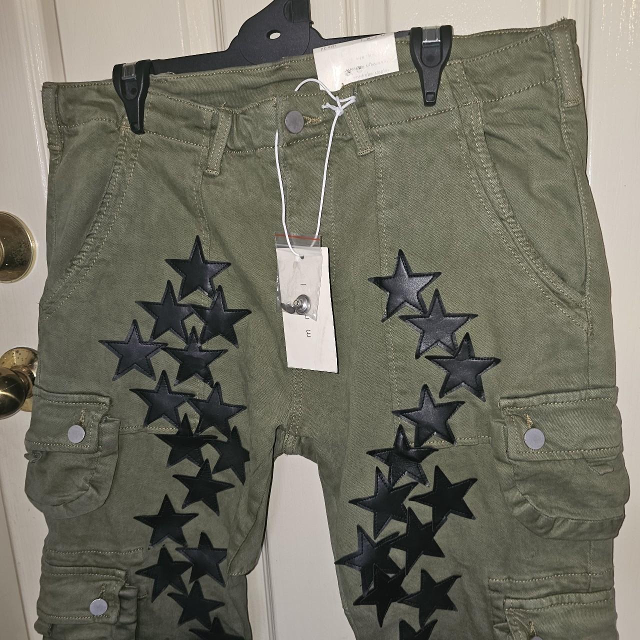 MNMl Cargo Straight Denim Pants Multi-Color Cargo... | Depop