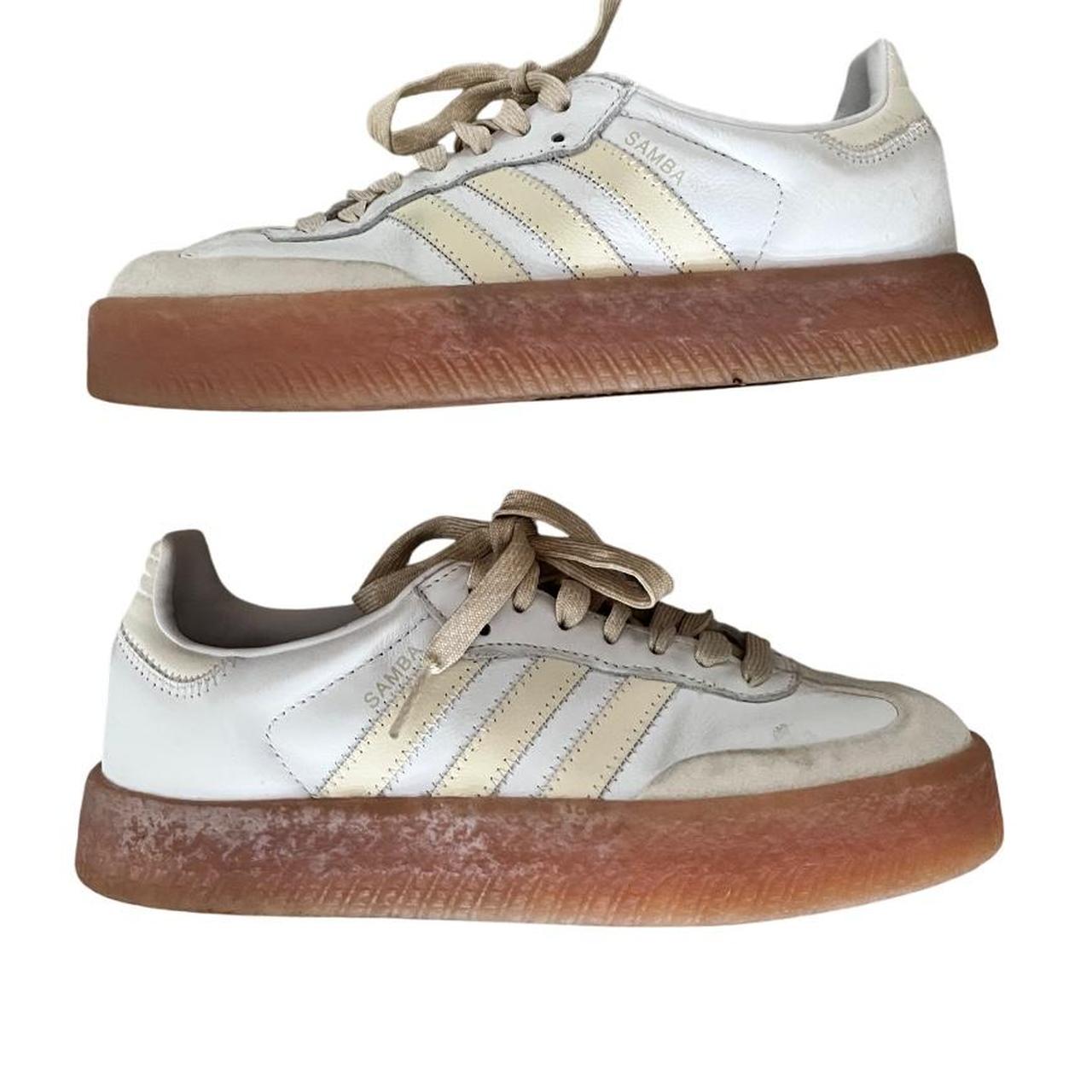 super rare Adidas Samba ADIDAS sambas - white and... | Depop