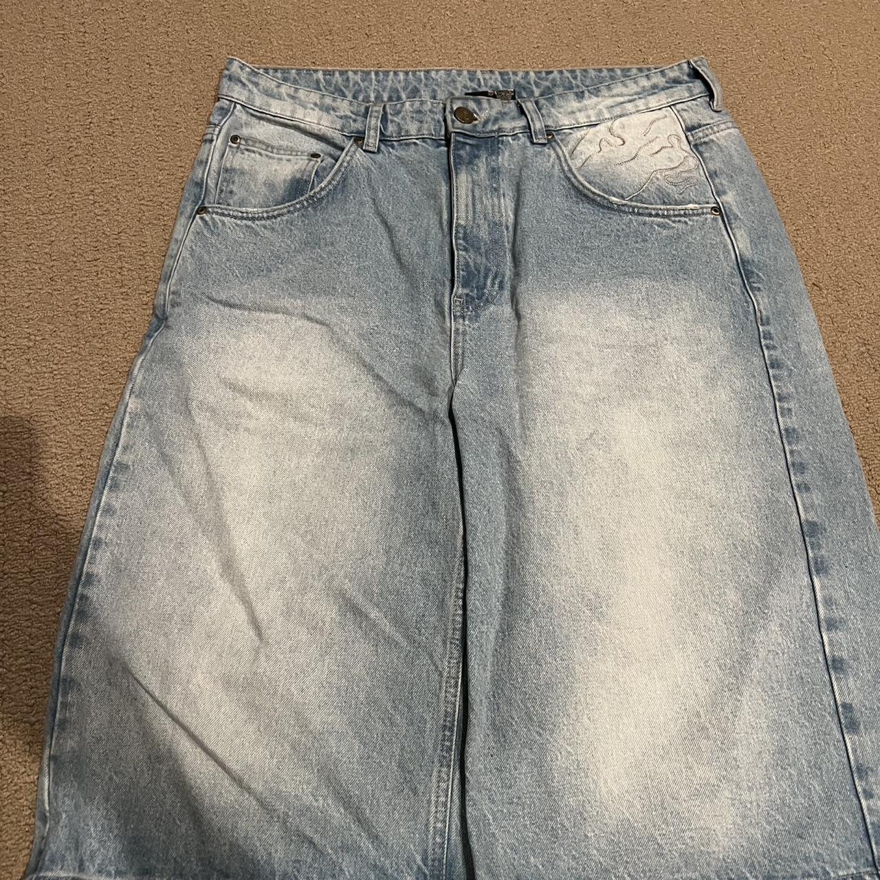 Derschutze denim Jorts The embroidered on these... - Depop