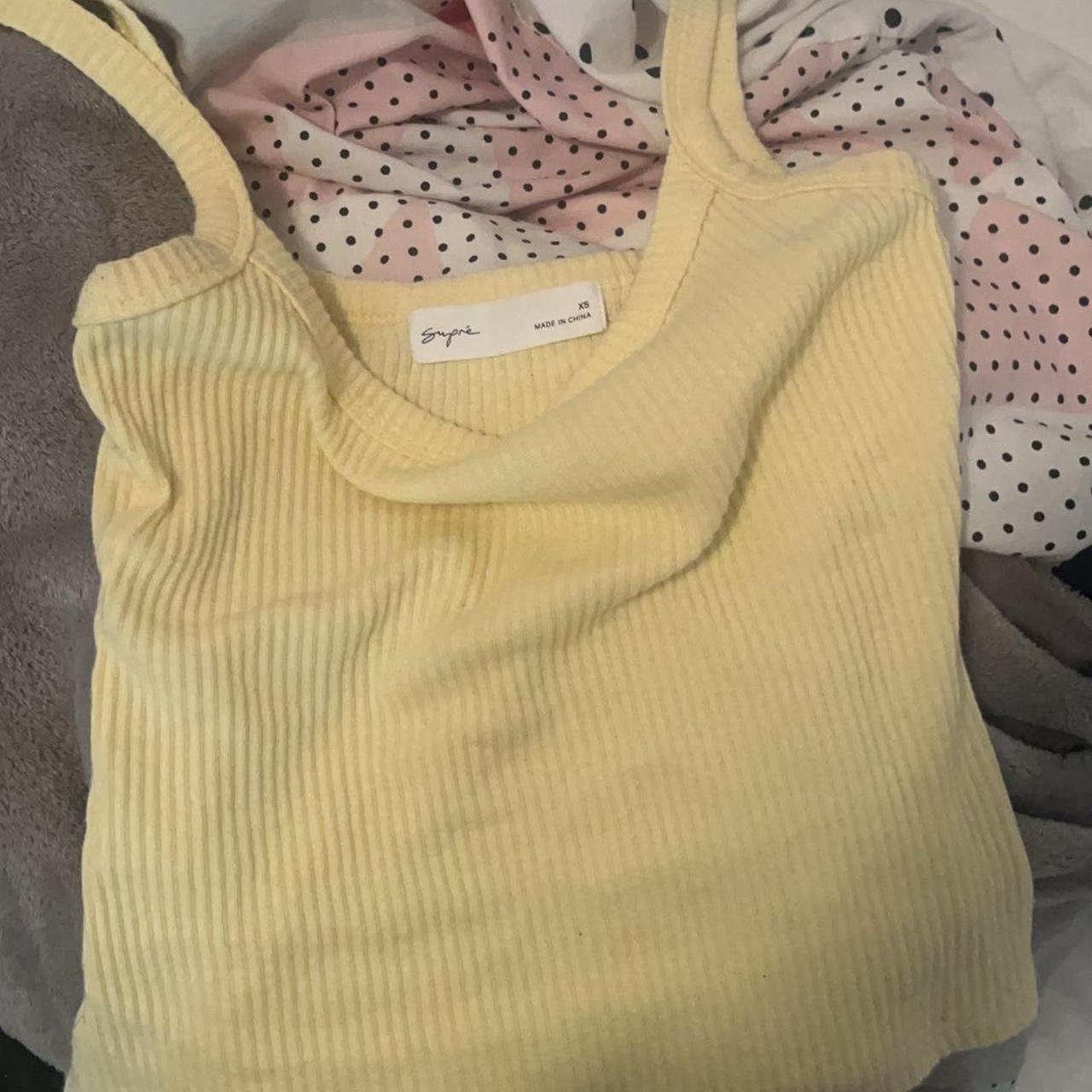 riri tank in yellow bought for $25 discontinued... - Depop