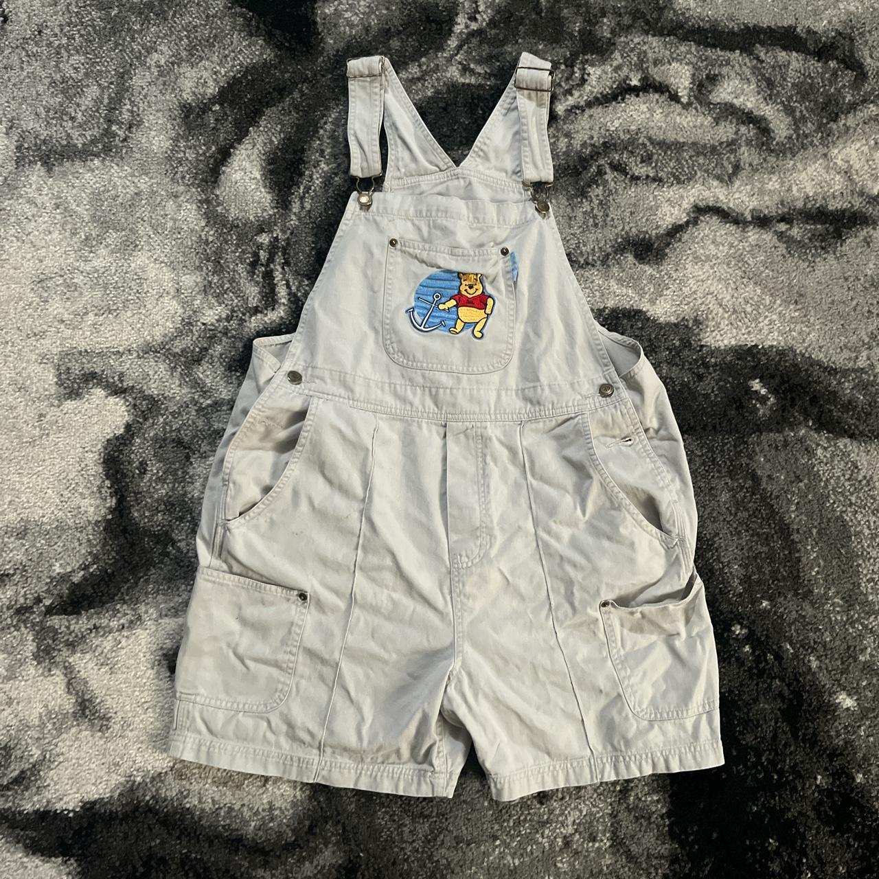 Disney Women's Cream and Yellow Dungarees-overalls | Depop