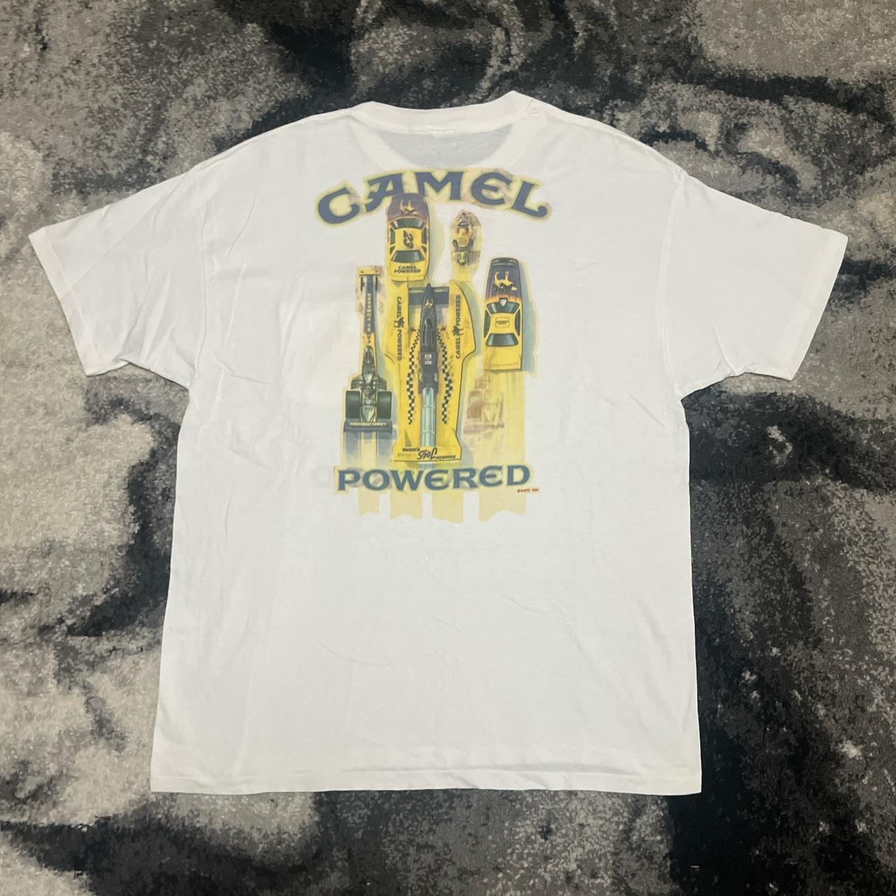 Vintage Camel Powered Shirt Tiny hole on front... - Depop