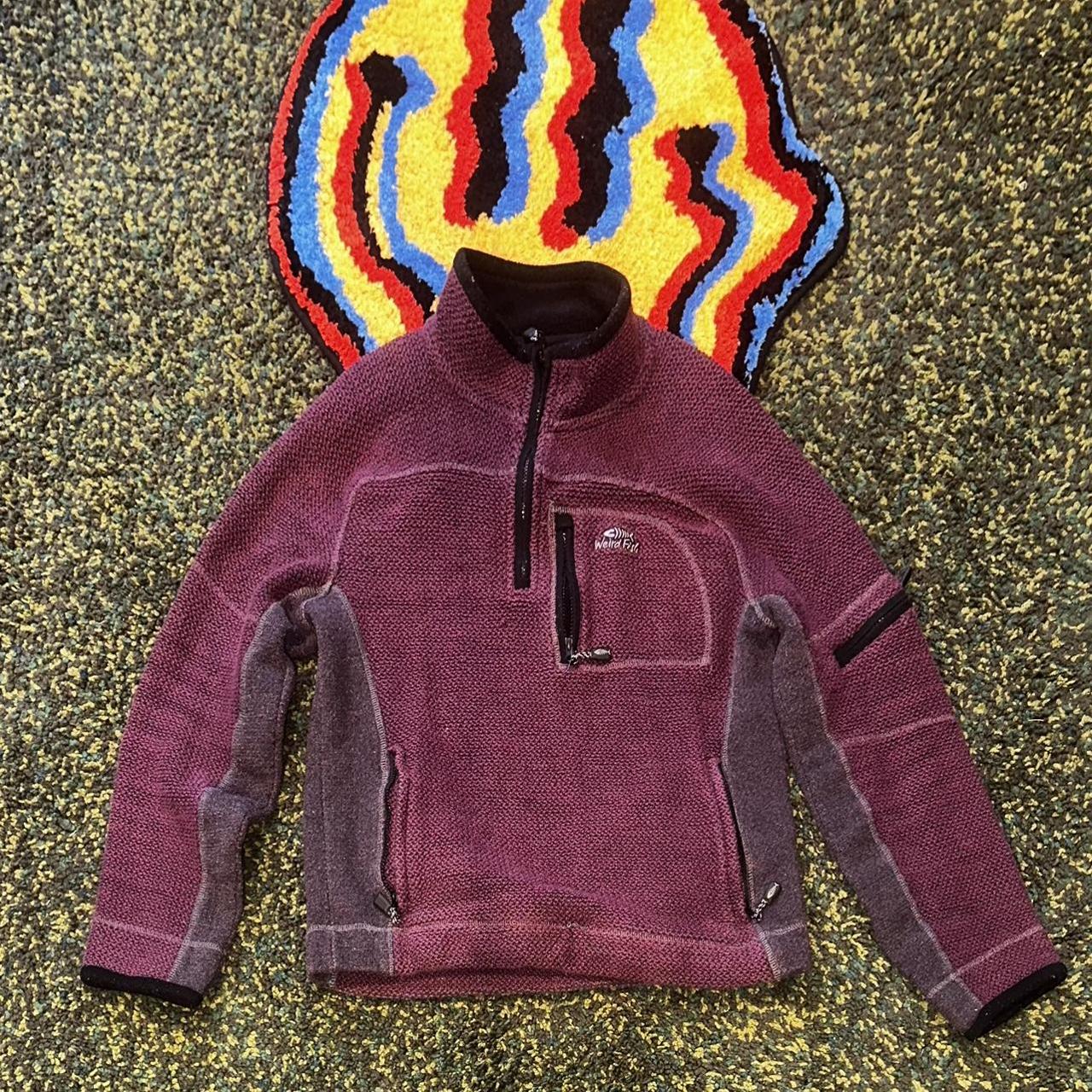 Weird Fish “Eggplant” Outdoor Sweater Size: Medium - Depop