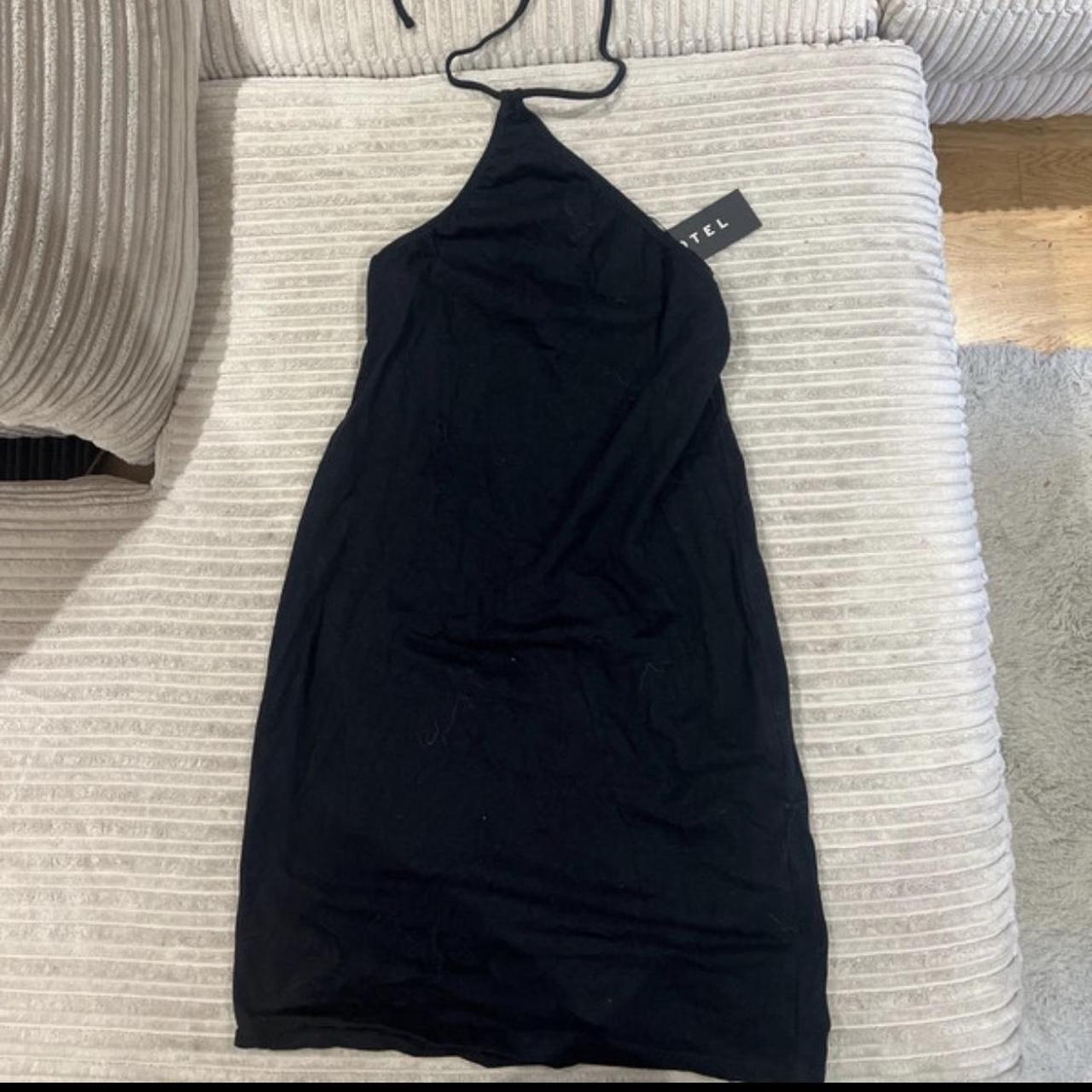 Motel rocks black halter neck mini dress Size s... - Depop