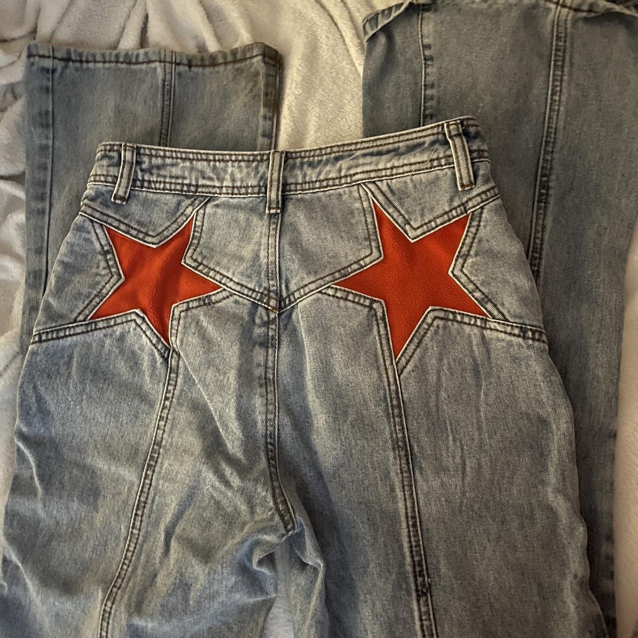 red star pocket jeans never used size: s can fit m - Depop