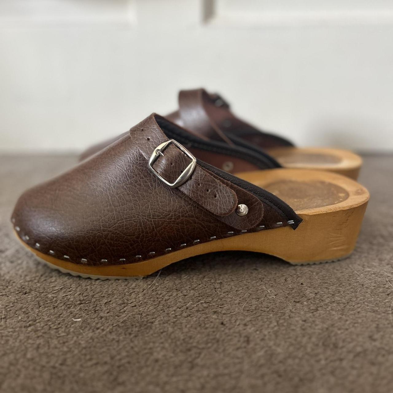 The cutest handmade genuine leather clogs with... - Depop