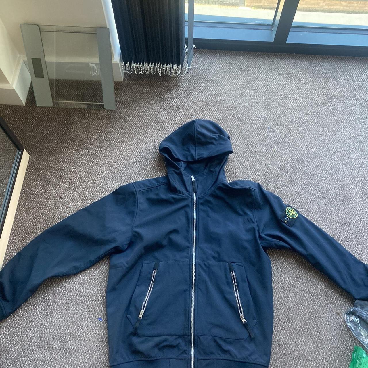 Stone island soft shell jacket blue Worn a couple... - Depop