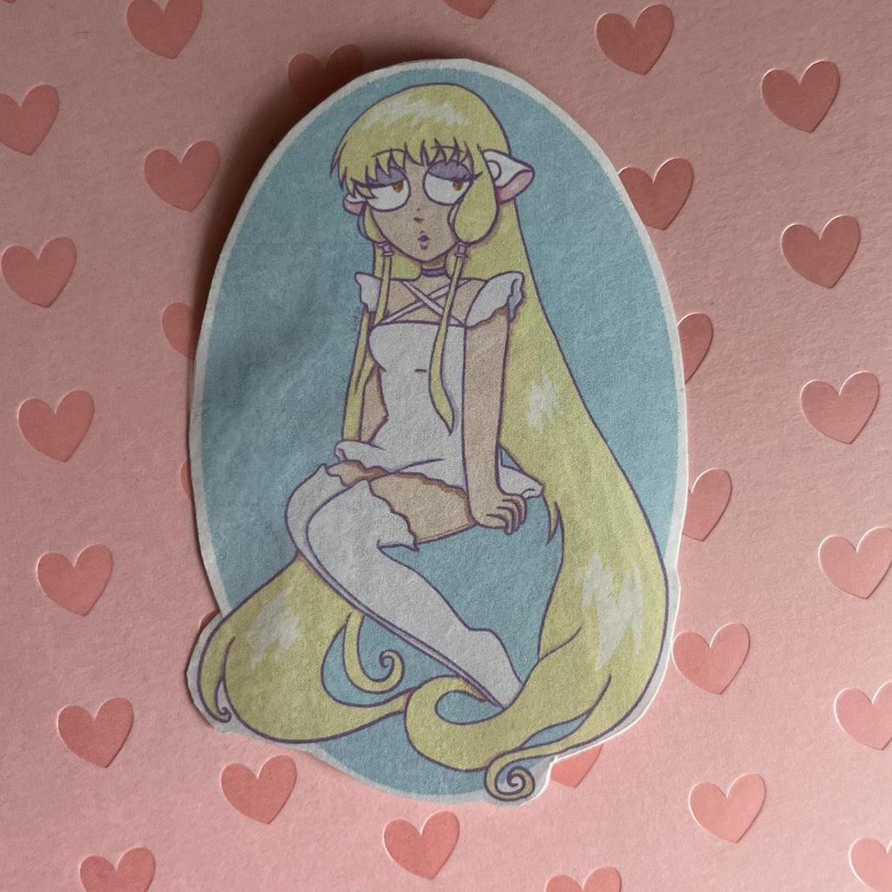 Pastel Chii from Chobits sticker! Hand drawn and... - Depop