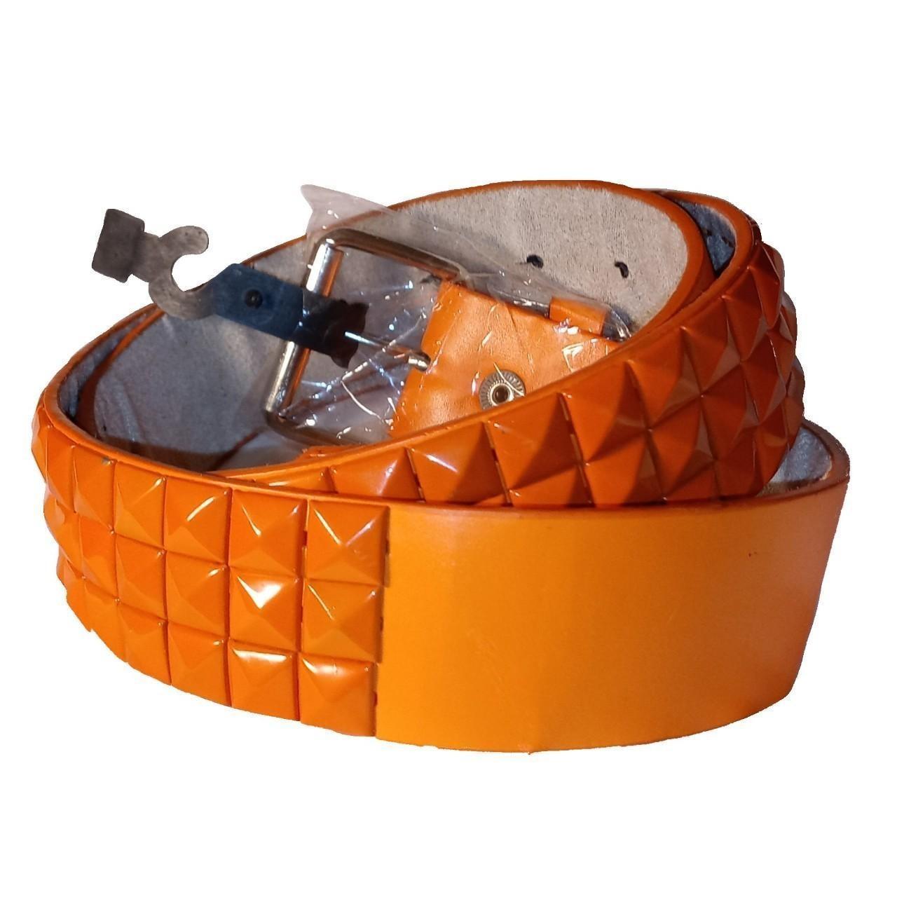 🧡🧡All orange studded belt!🧡🧡 Sizes Medium -... | Depop