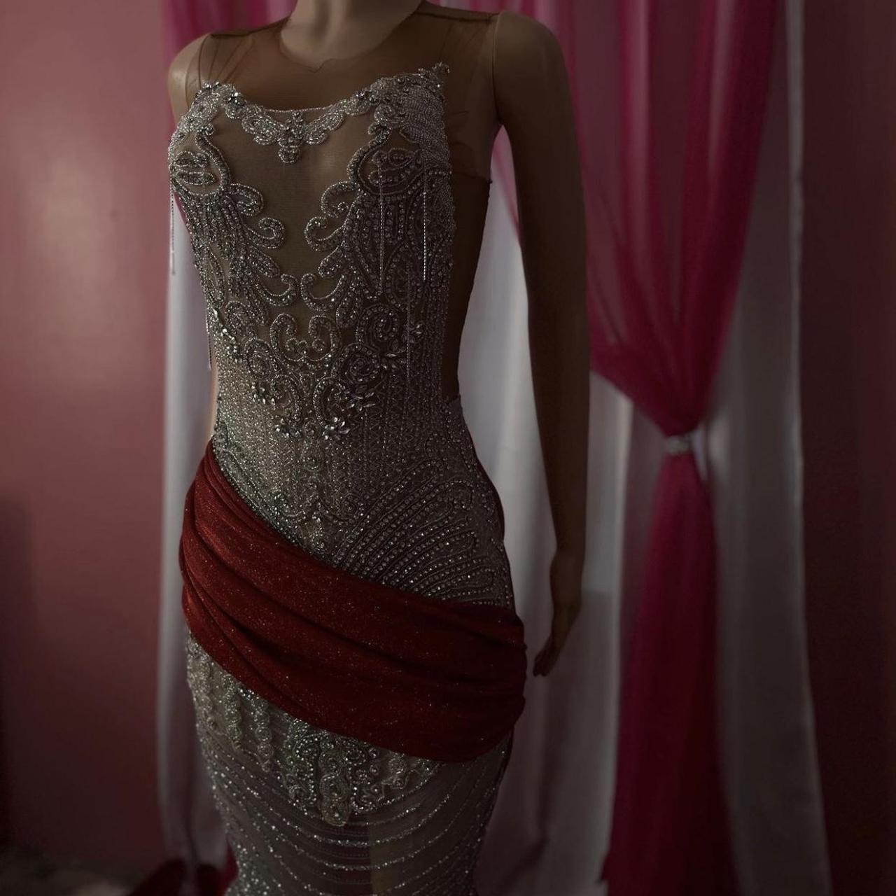 Luxury diamond prom gown Custom made prom dress... - Depop