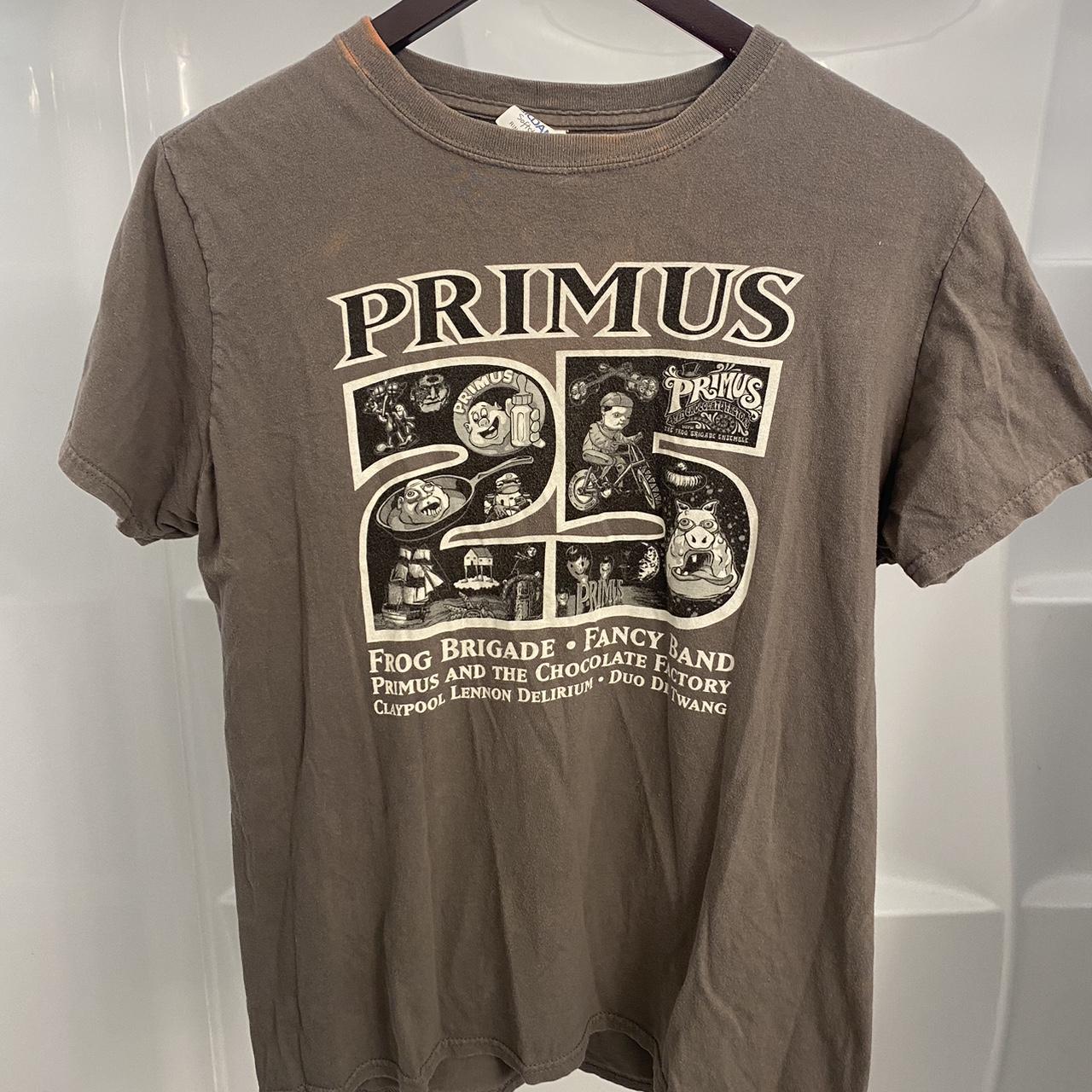 Brown Primus 25th Anniversary Tour T-shirt #Primus... - Depop