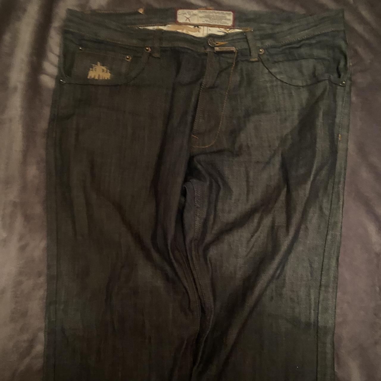 artful dodger jeans size 38 X 33 baggy jeans w cool... - Depop