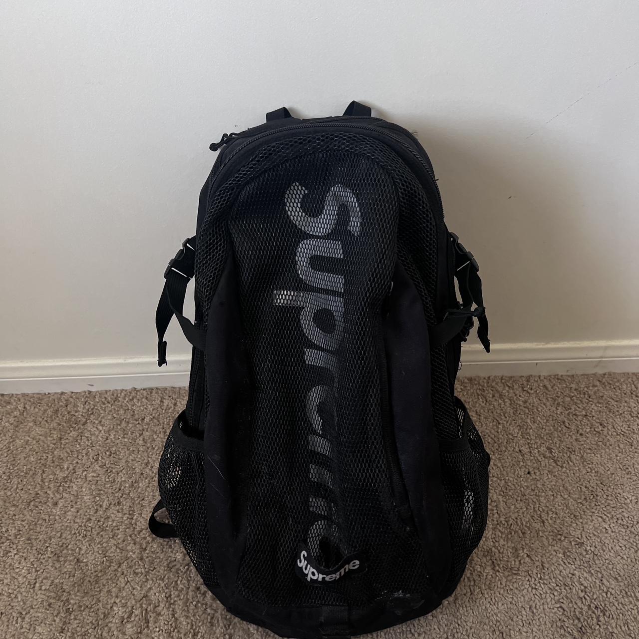 SUPREME BACKPACK - BLACK deff a personal backpack... - Depop