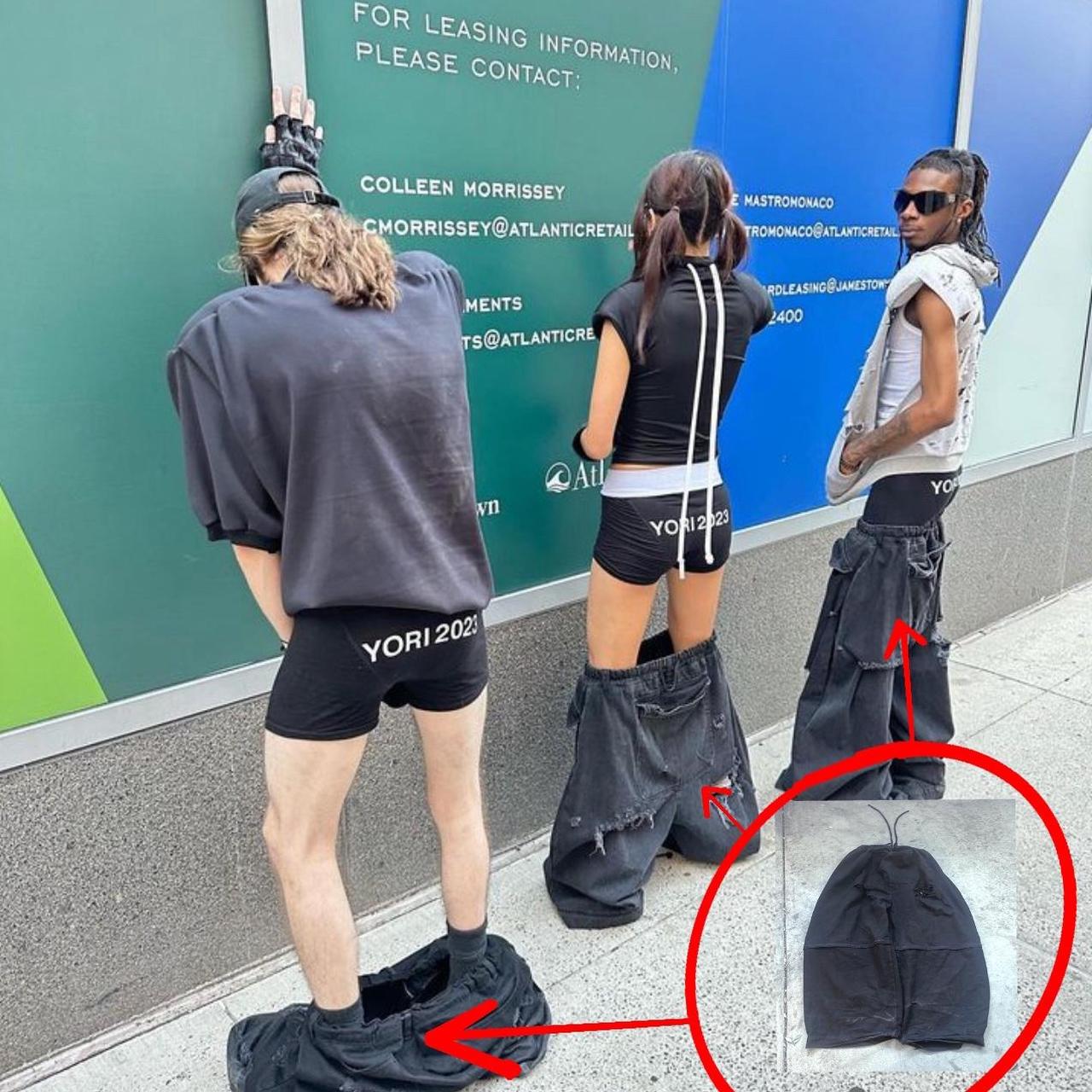 YORI SPORT DENIM ZIP JEANS (can turn into... - Depop