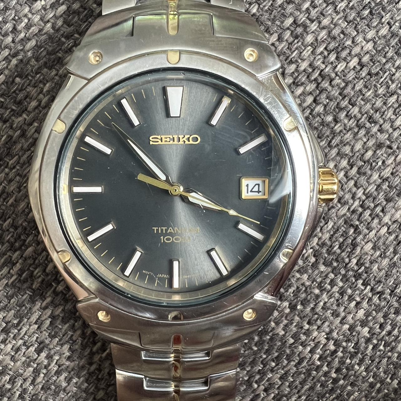Seiko Titanium 100m watch with date New battery... - Depop