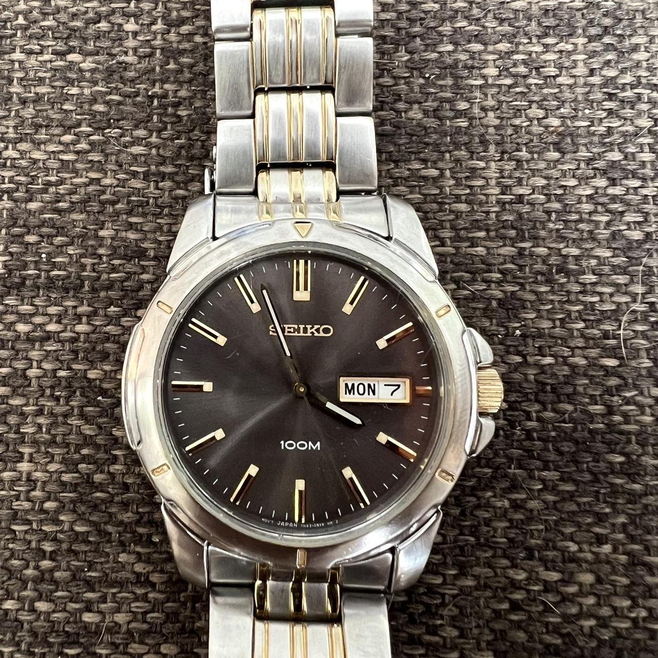 Seiko vintage style watch with day and date.... - Depop