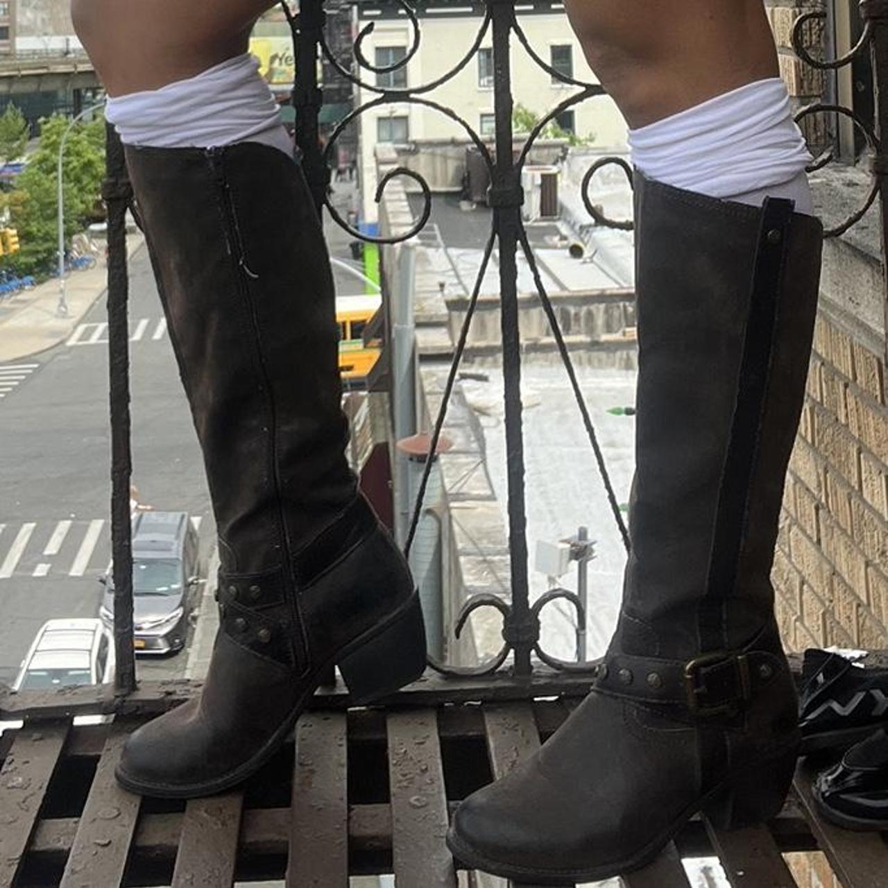 rock chick riding boots adorable kate moss... - Depop