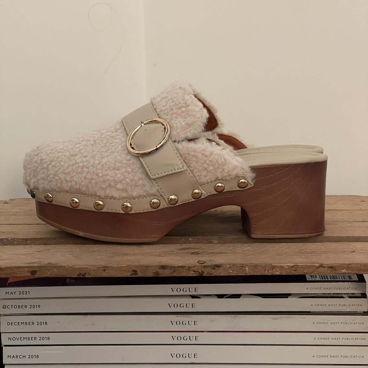 Asos design fluffy clogs - size 4 Worn a few... - Depop