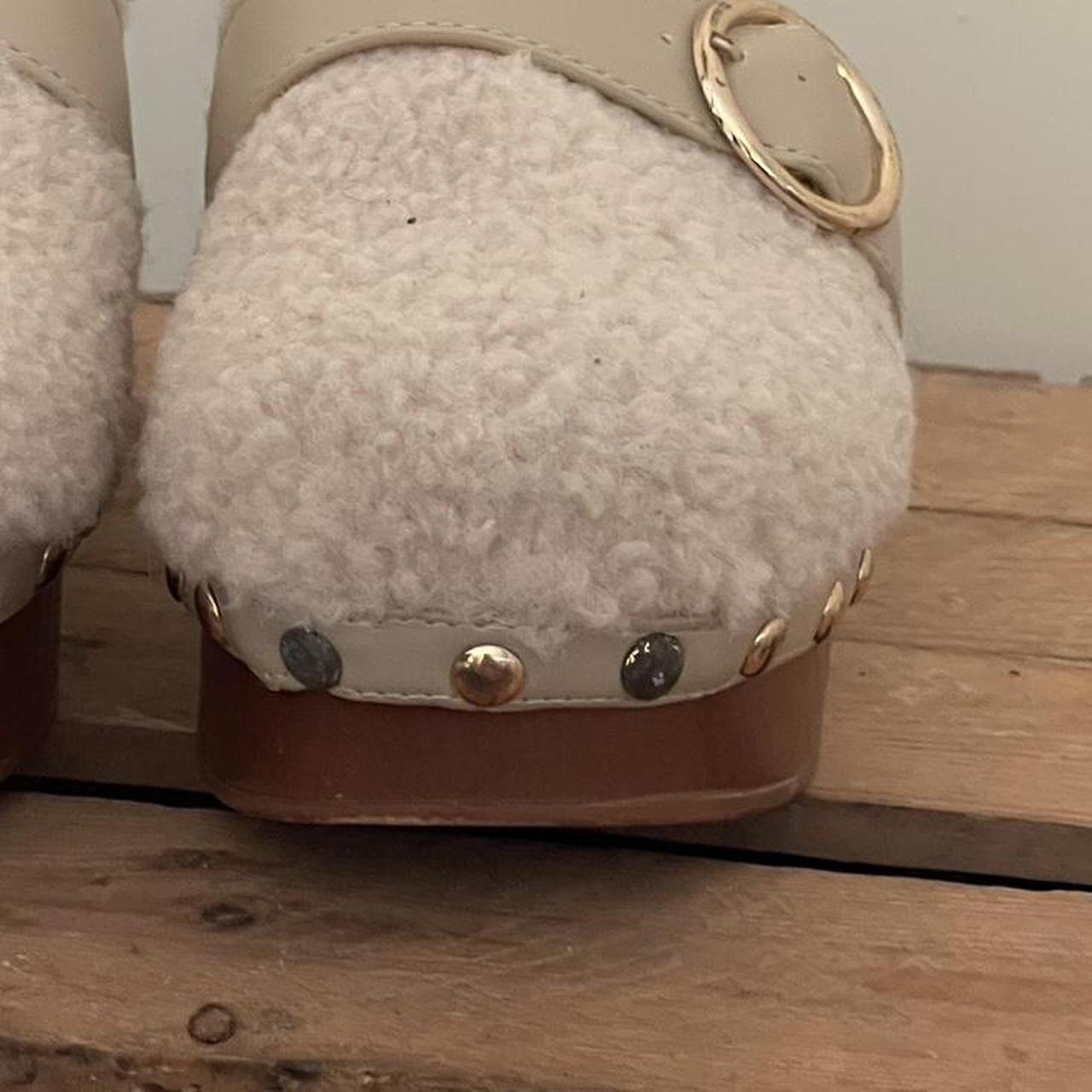 Asos design fluffy clogs - size 4 Worn a few... - Depop