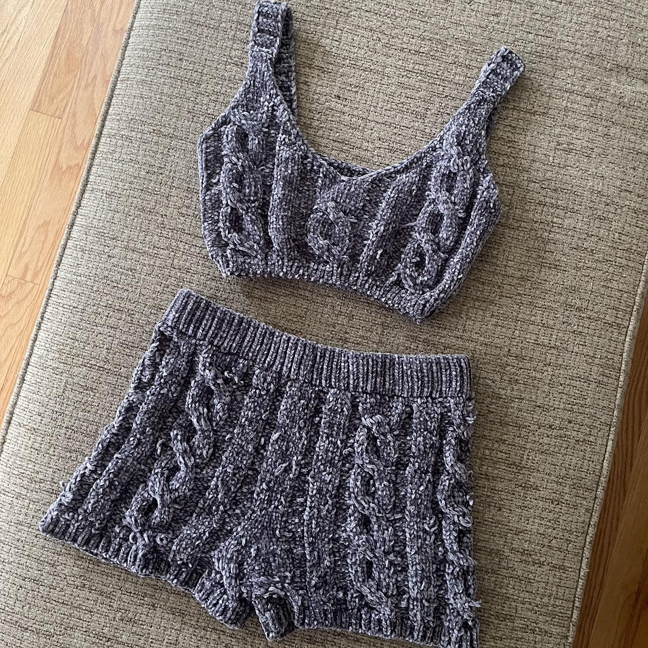fuzzy pajama set - matching shorts + top,... - Depop