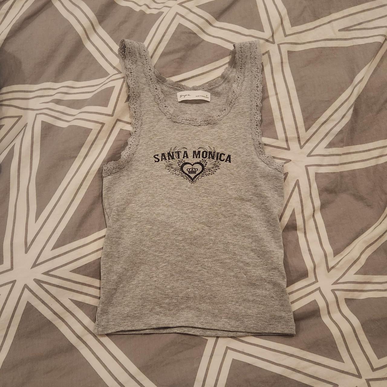 Supre grey santa monica tank top Excellent... | Depop