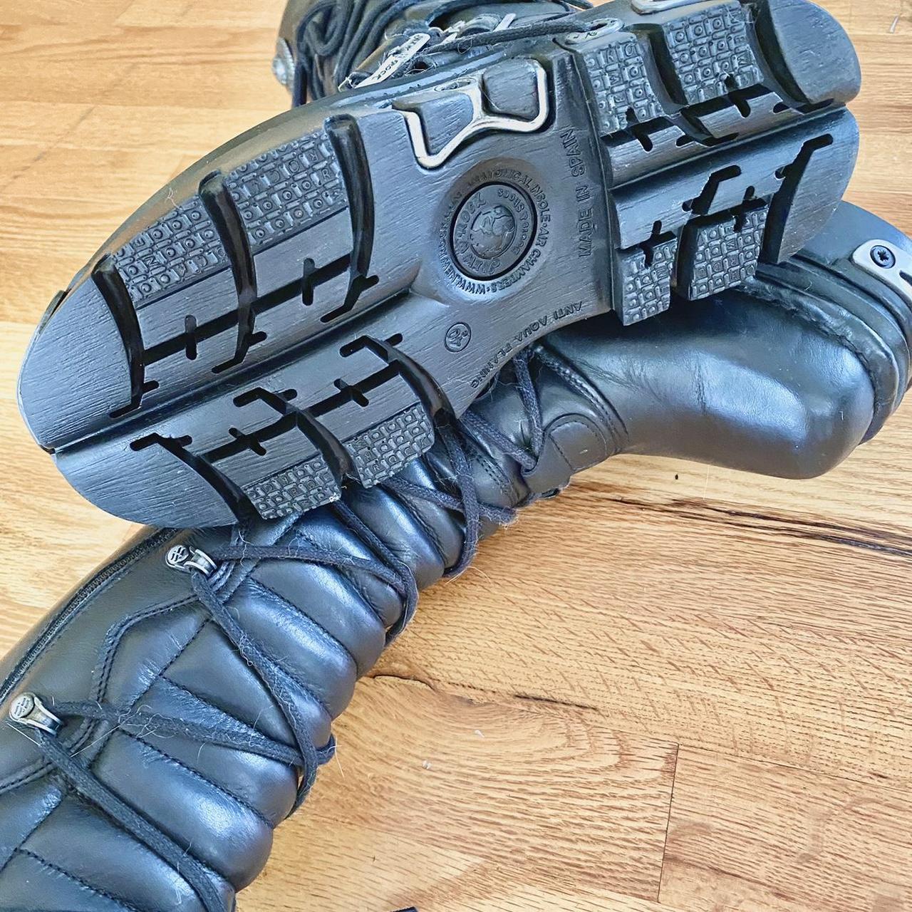 NEW ROCK High Metallic Platform Goth Boots 40 9.5 -... - Depop