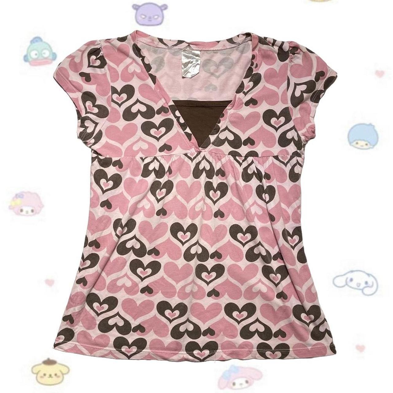 Women's Brown and Pink Top | Depop