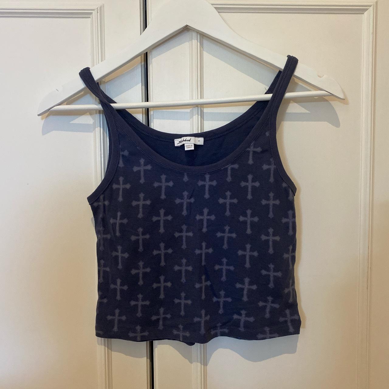 Subdued Blue across Top Size M but is a bit... - Depop
