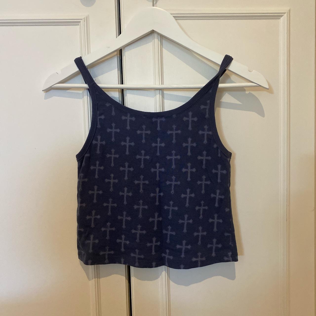 Subdued Blue across Top Size M but is a bit... - Depop