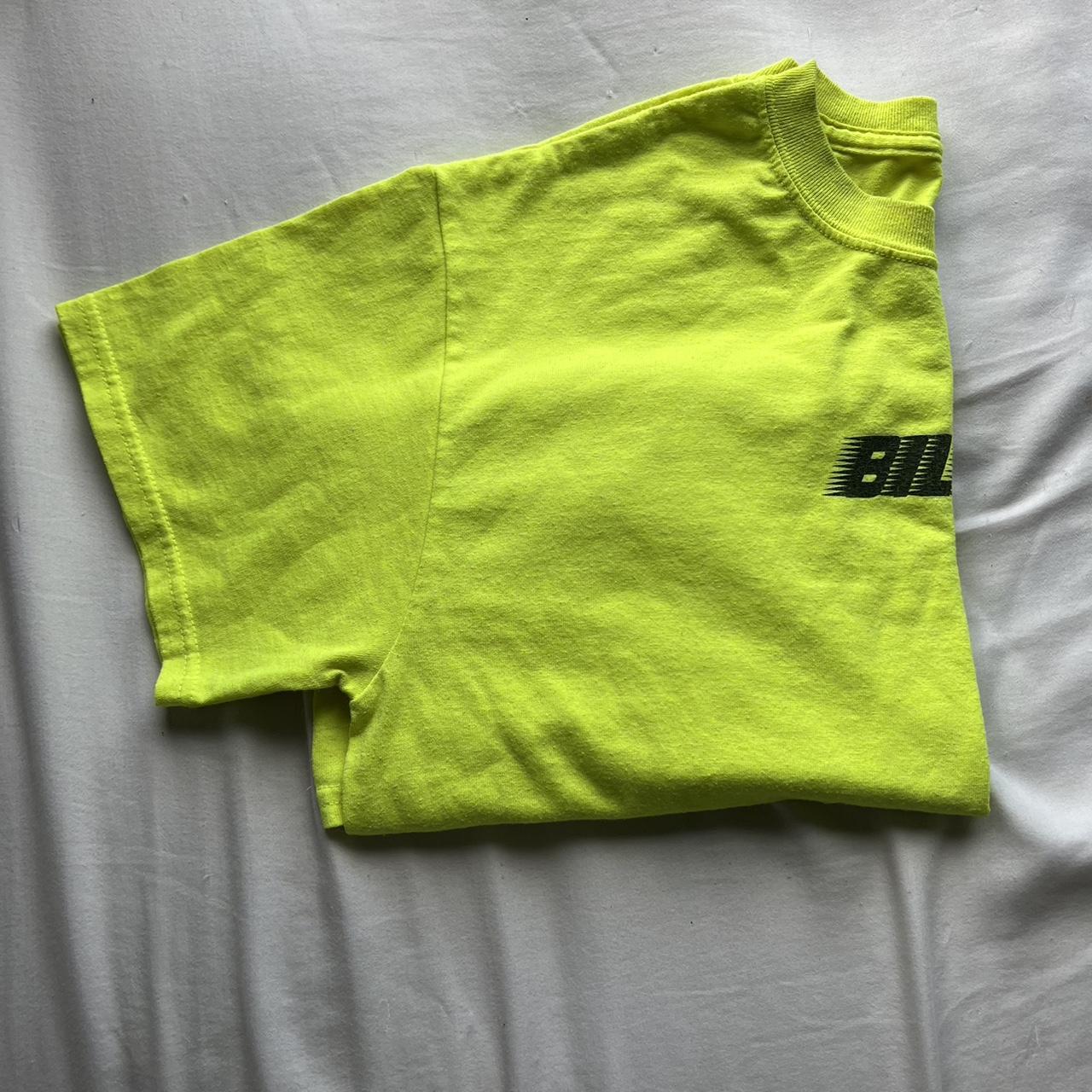 Billie Eilish official merch Neon yellow T-shirt... - Depop