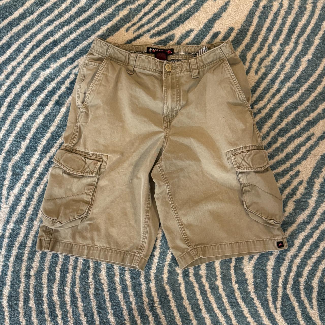 Y2K Tony Hawk Tan Cargo Jorts - 30" 30" waist x... - Depop