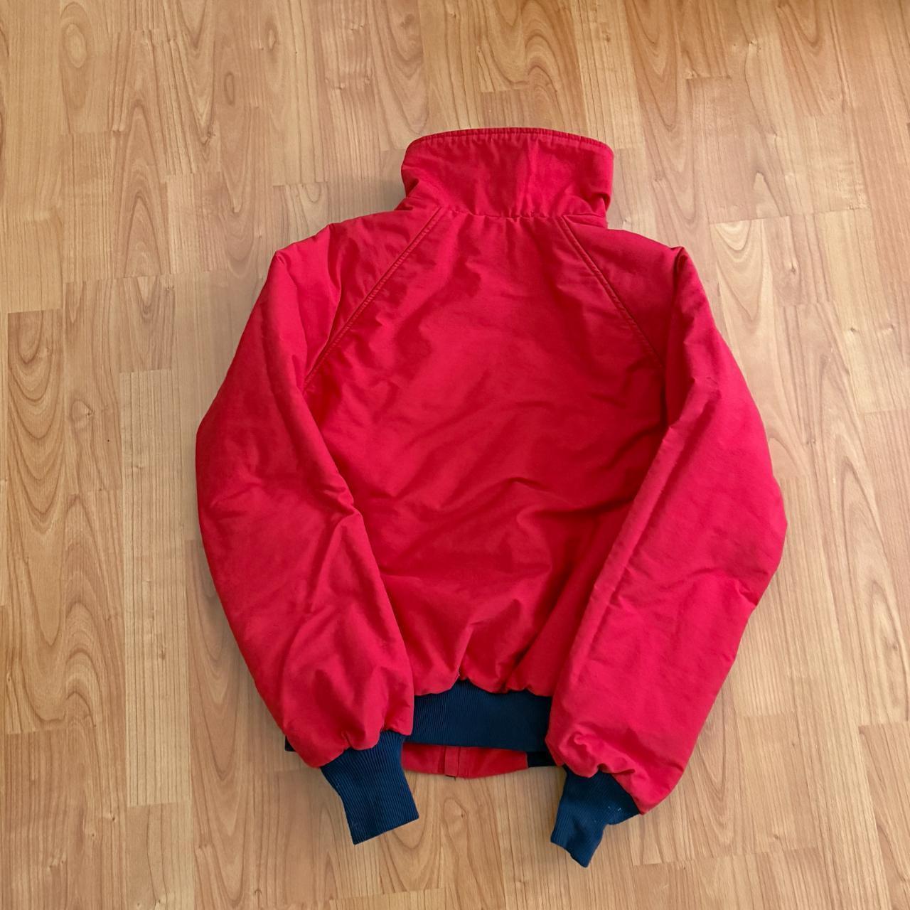 Vintage 80's EMS Thinsulate Cropped Red Bomber... | Depop