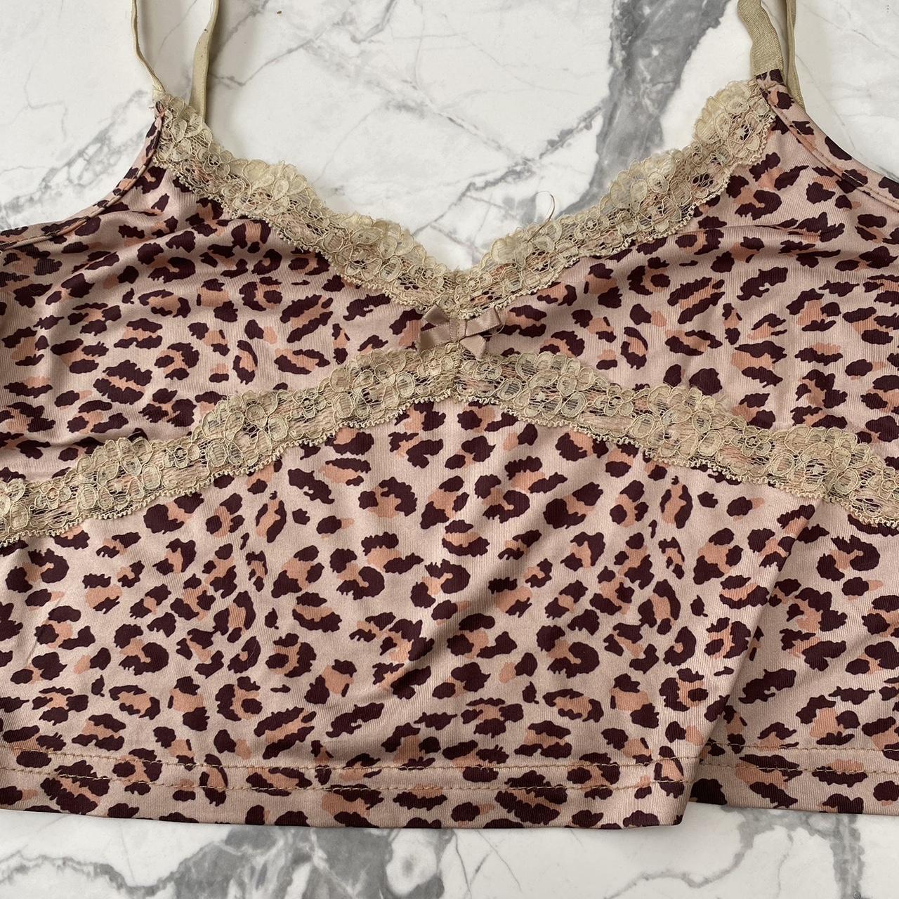 2000s y2k leopard print tank top - Depop