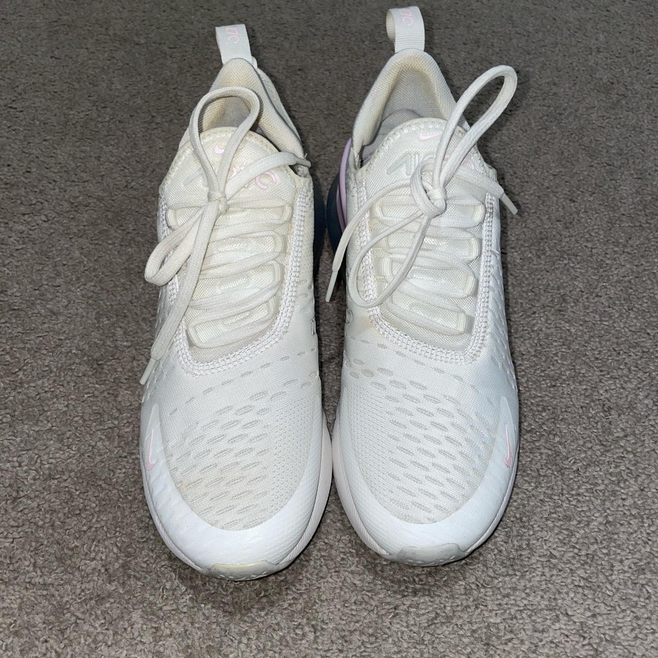 Nike Airmax 270 White/Pink US7 Worn twice. - Depop
