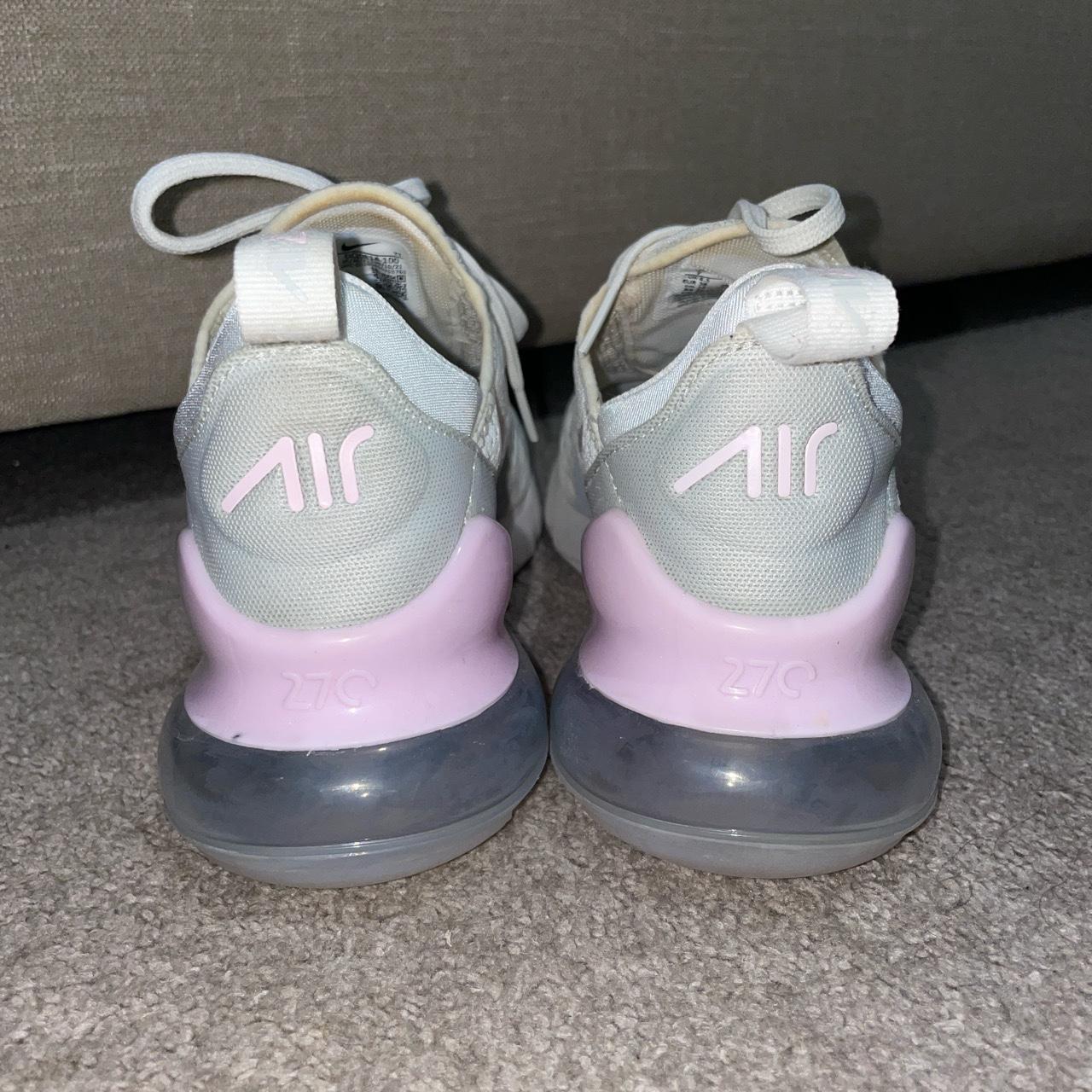 Nike Airmax 270 White/Pink US7 Worn twice. - Depop