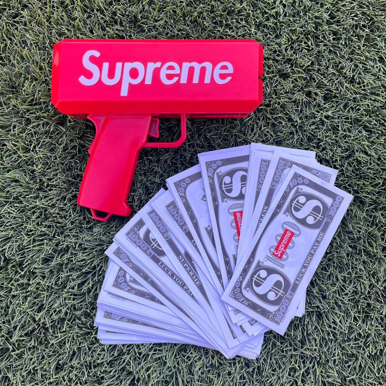 Supreme Cash Cannon Money Gun Toy R3P lightly used... - Depop