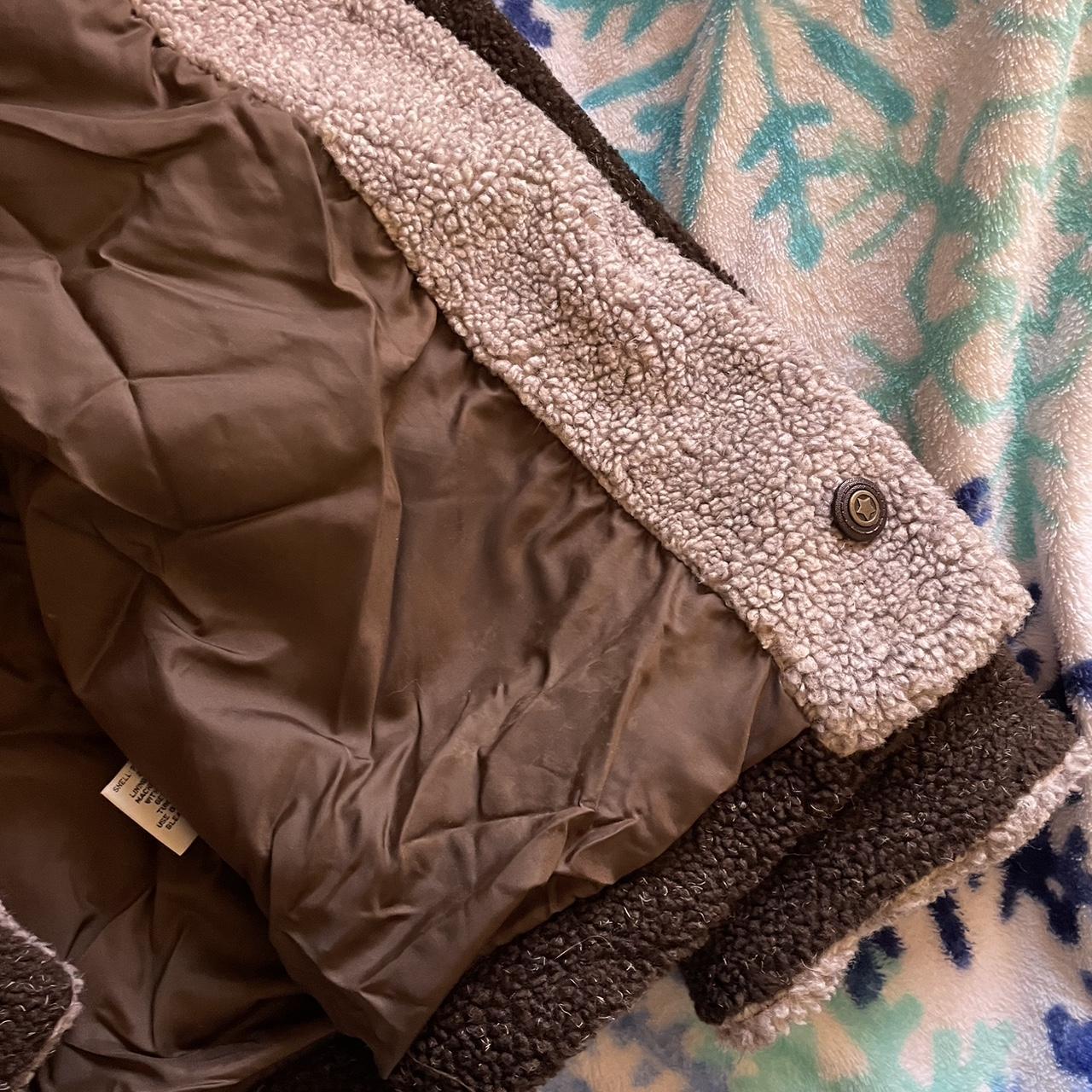 vintage basic editions sherpa teddy bear coat, size... - Depop