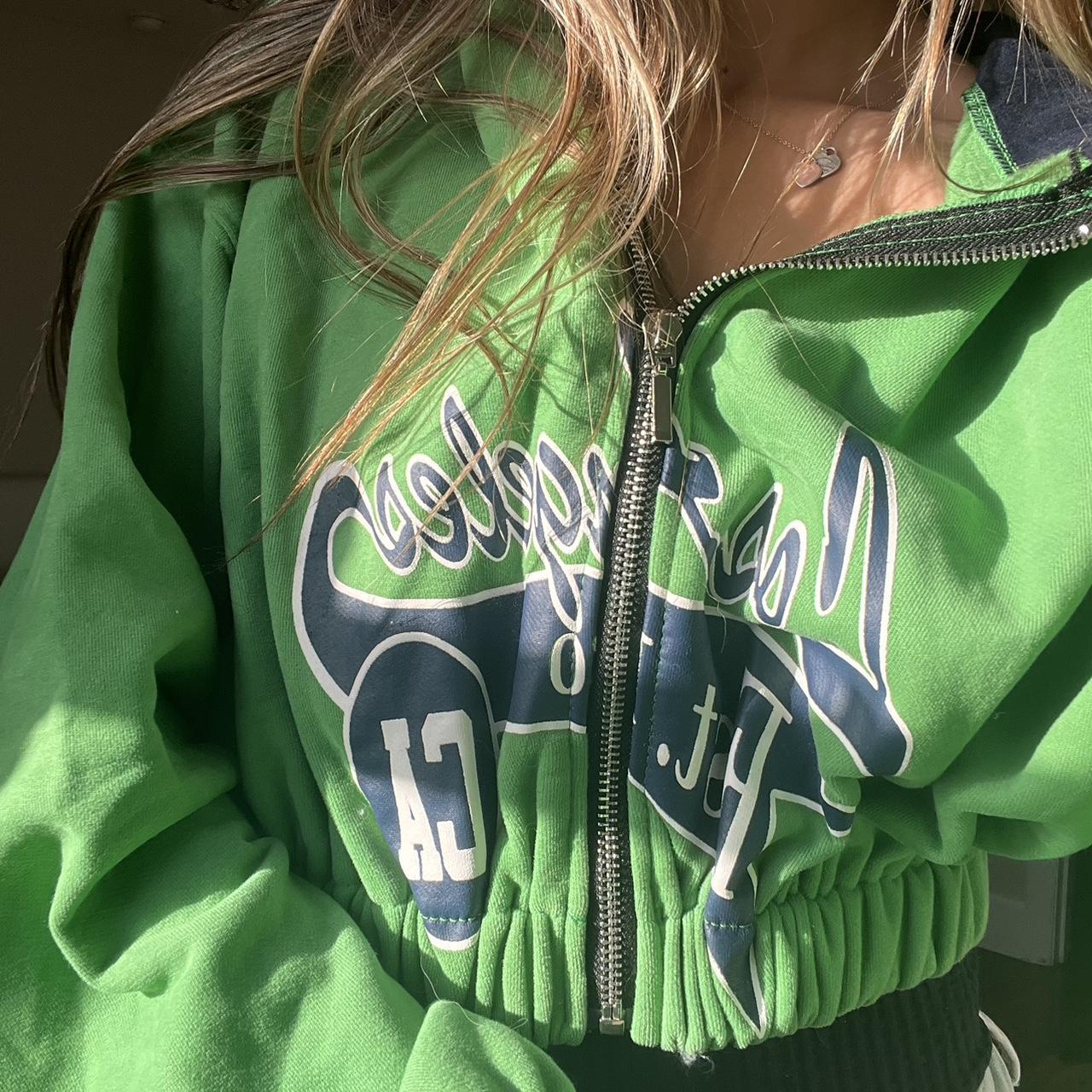 Adika green cropped jacket🤍 - Depop