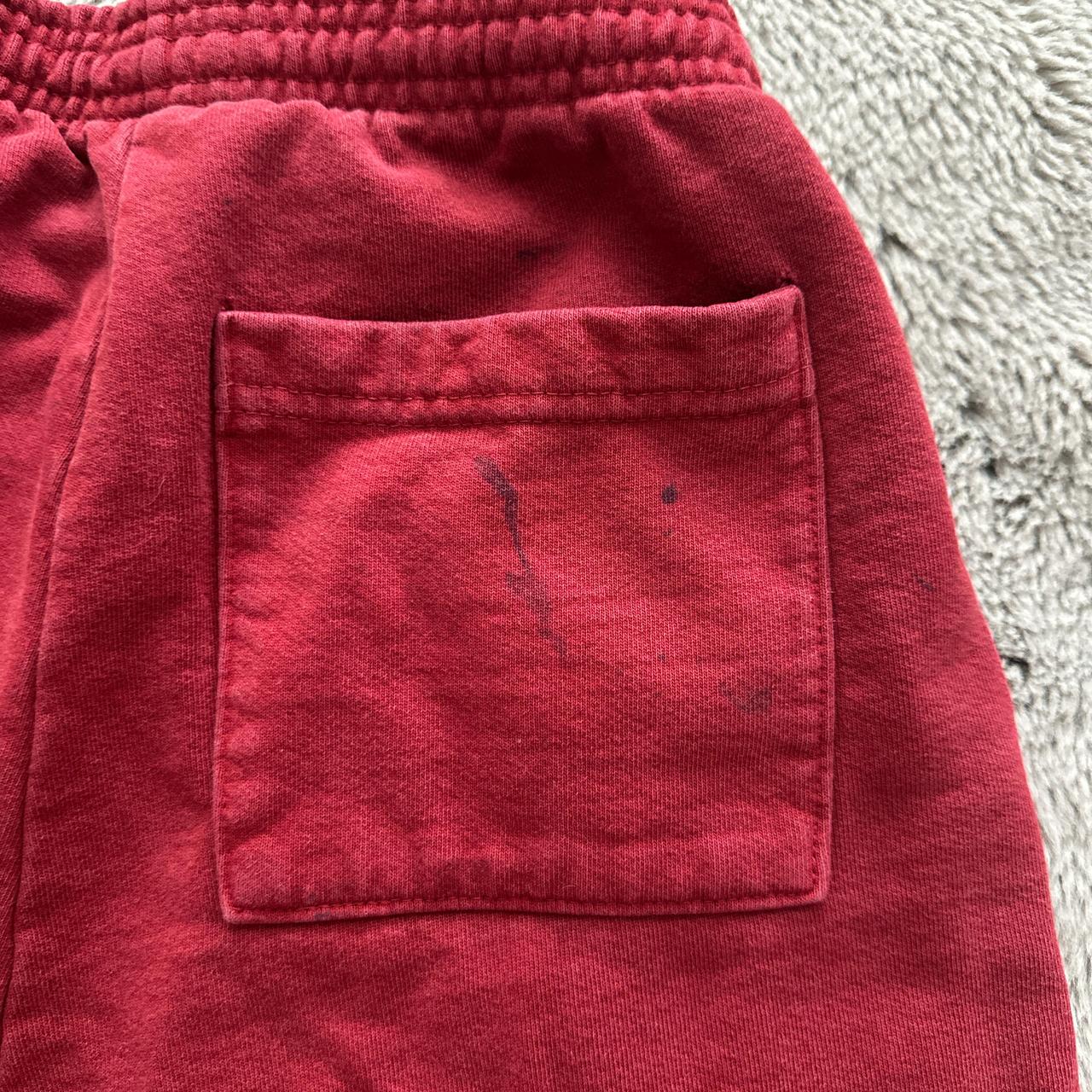 maroon sp5der sweats size medium super comfy worn... - Depop