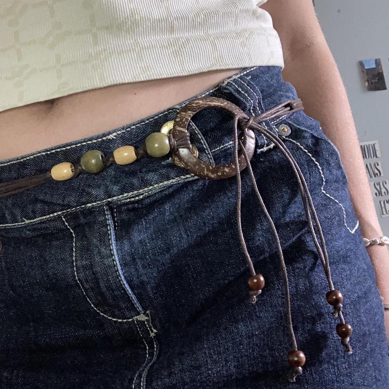 Wooden and beaded string belt Shown on size 10 5”6 - Depop