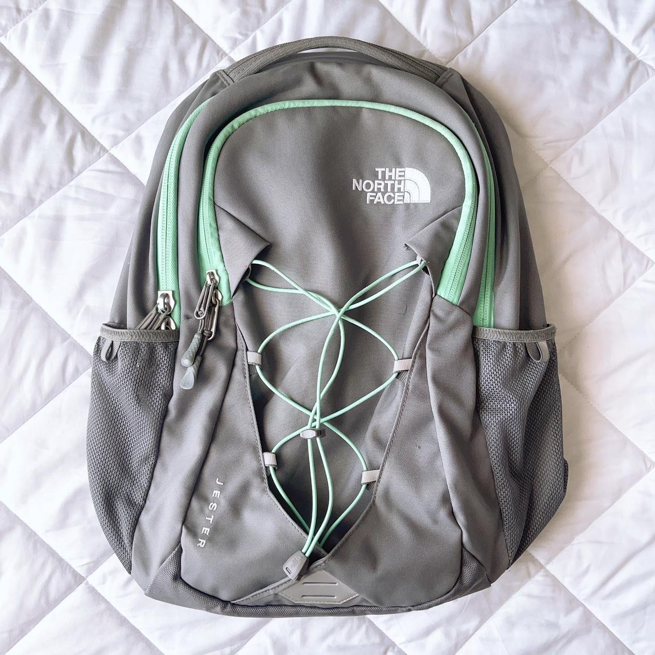 The North Face Jester Backpack Gray & Mint • Brand:... - Depop