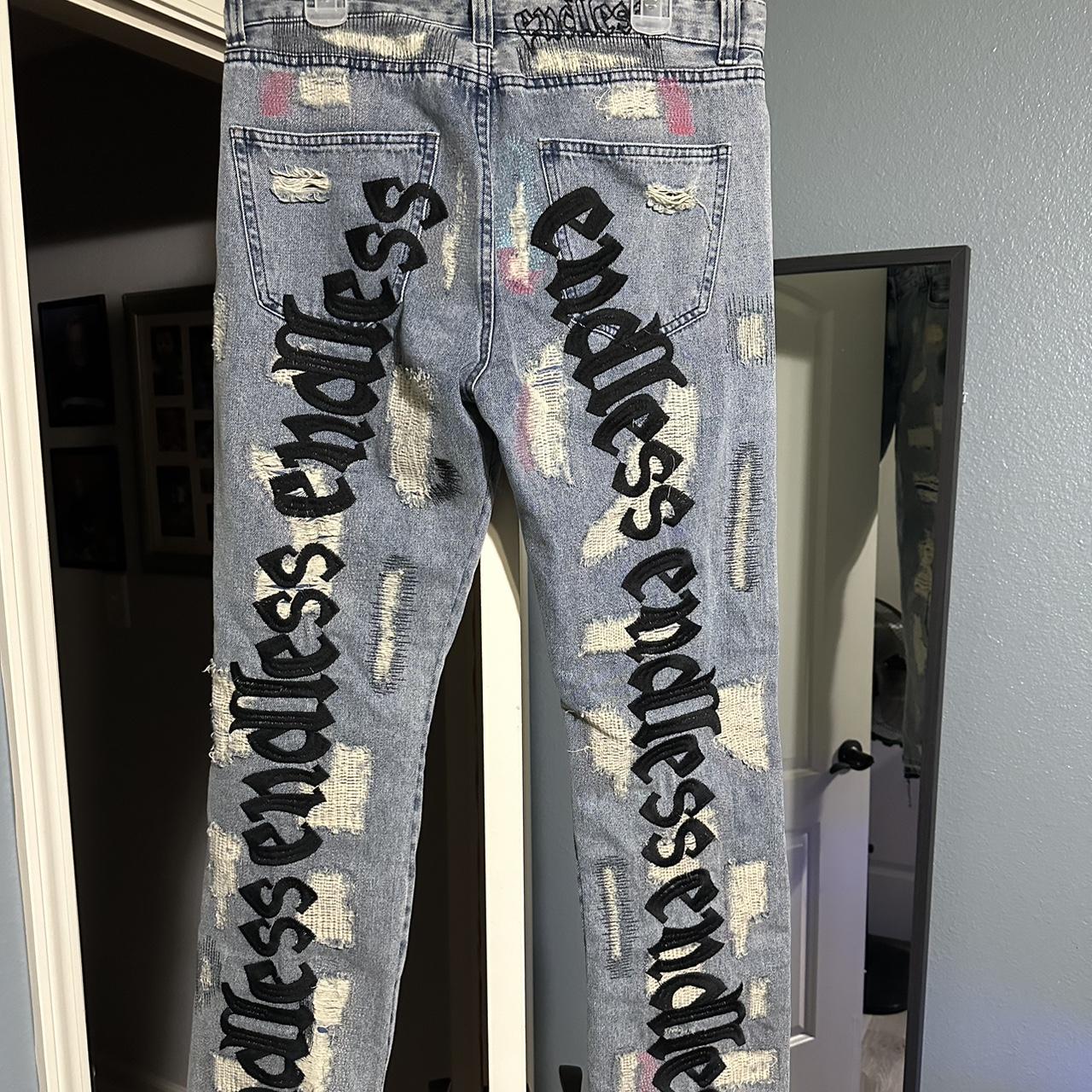 Vlone Endless Jeans | Size 32 Worn twice going out... - Depop