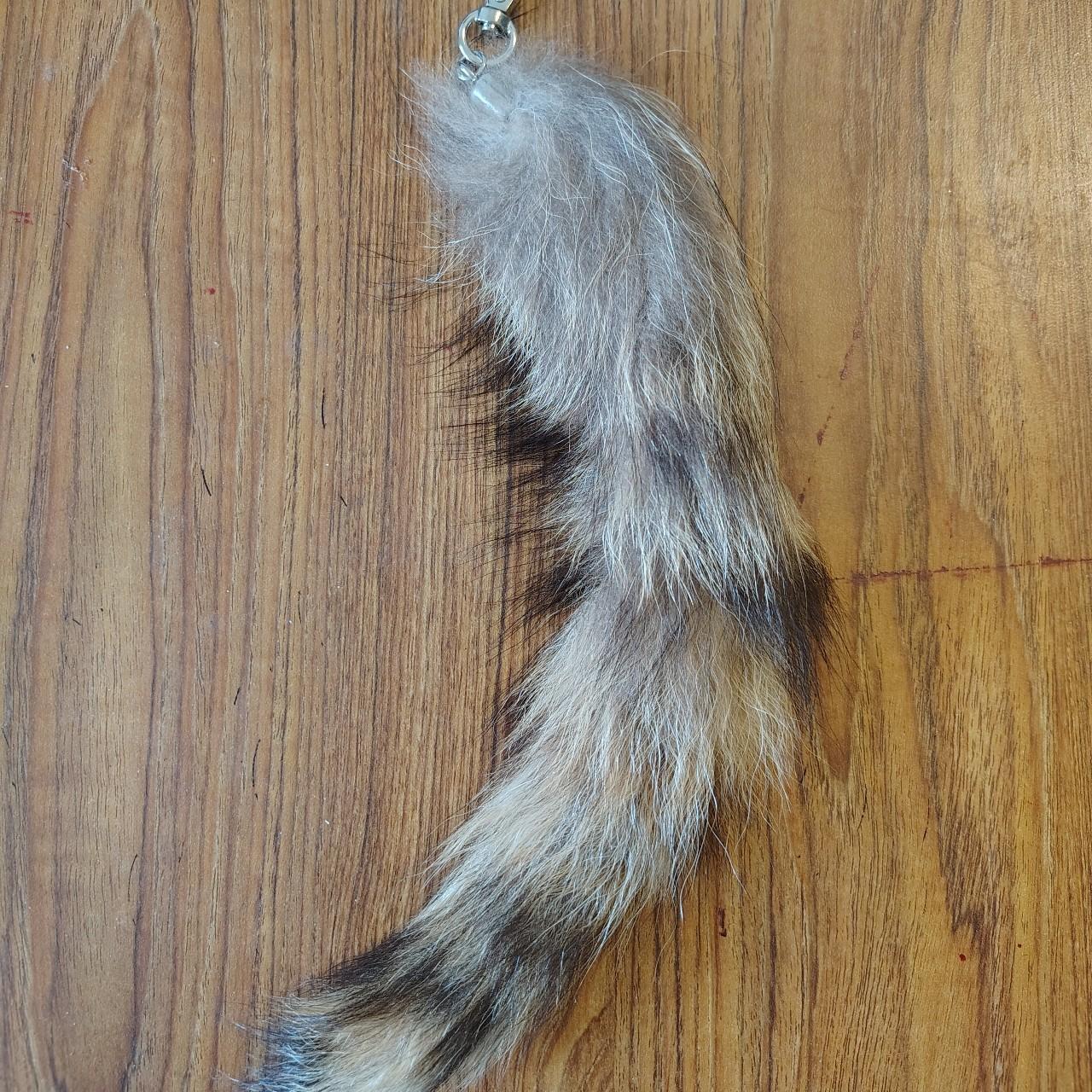 Racoon tail keychain Tail keychain, real... | Depop