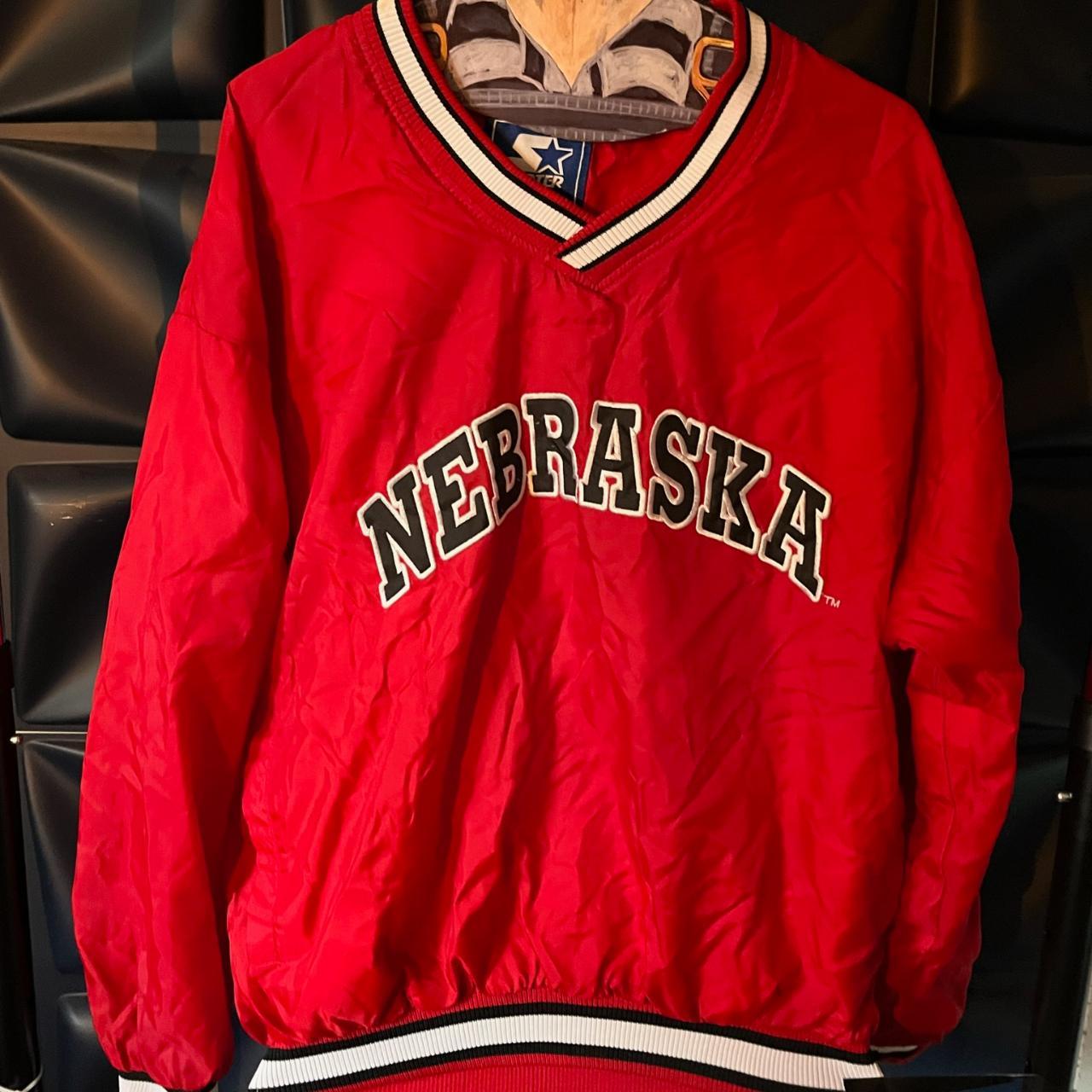 VINTAGE NEBRASKA CORNHUSKERS STARTER JACKET Mint... - Depop