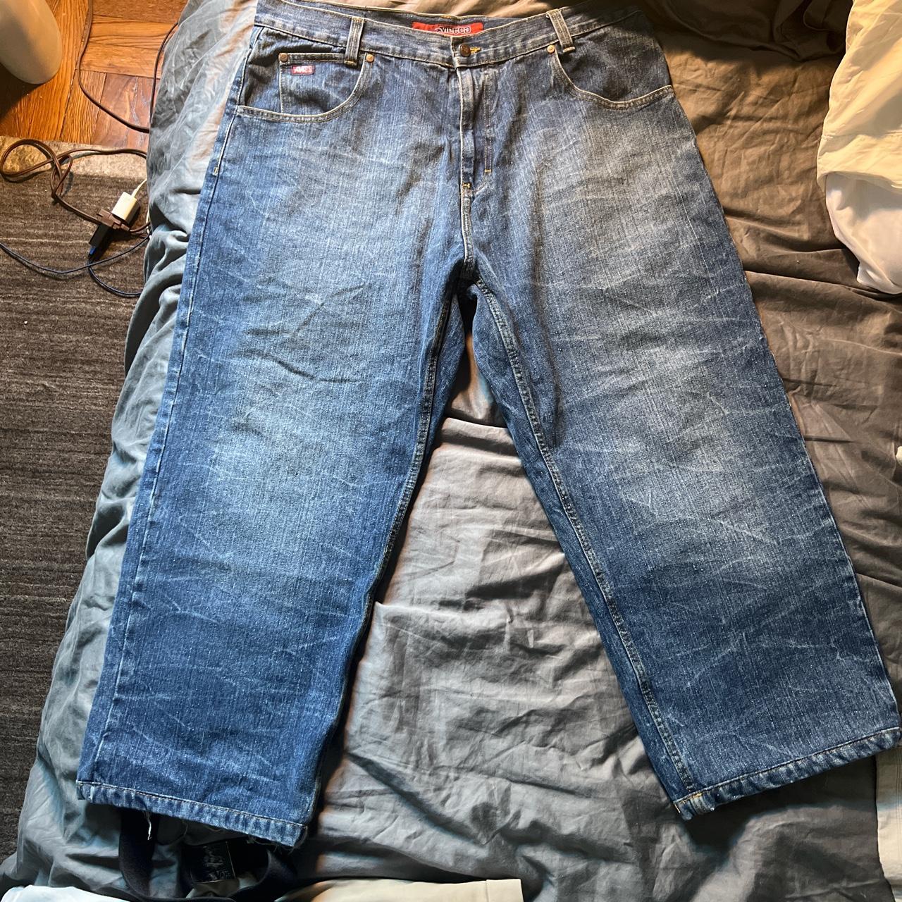 Y2K washed baggy Mecca jeans Condition: great Waist:... - Depop