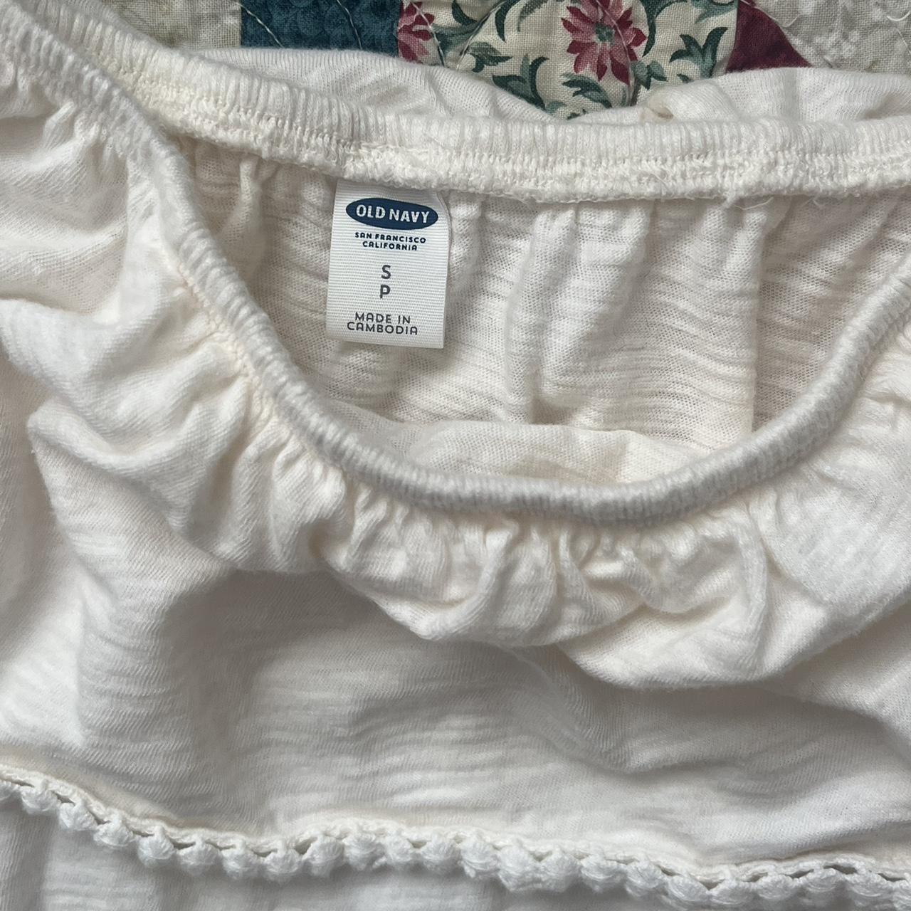 old navy off the shoulder cream top - Depop